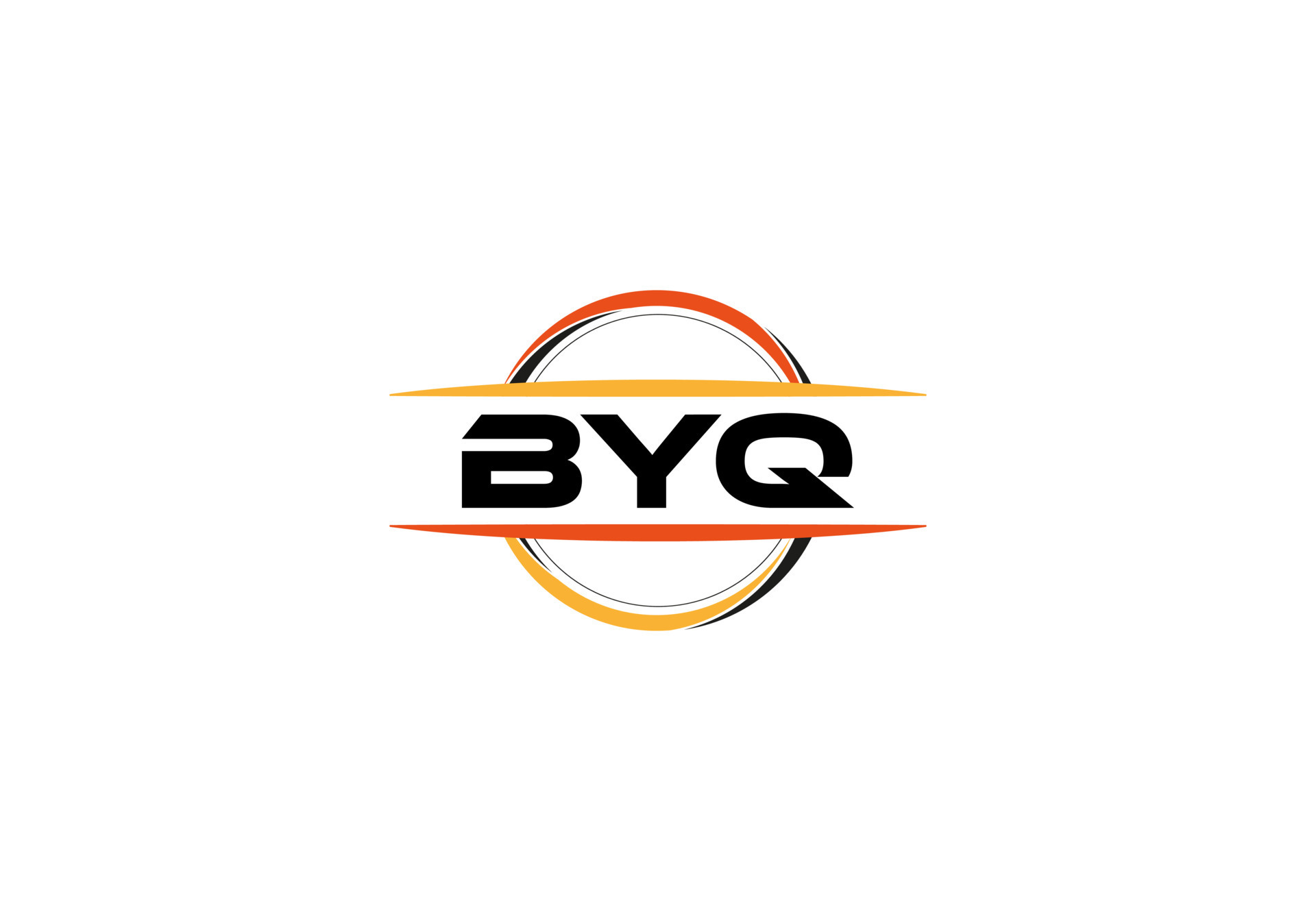 logotipo de forma de mandala de la realeza de la letra byq. logotipo de arte de pincel byq ...