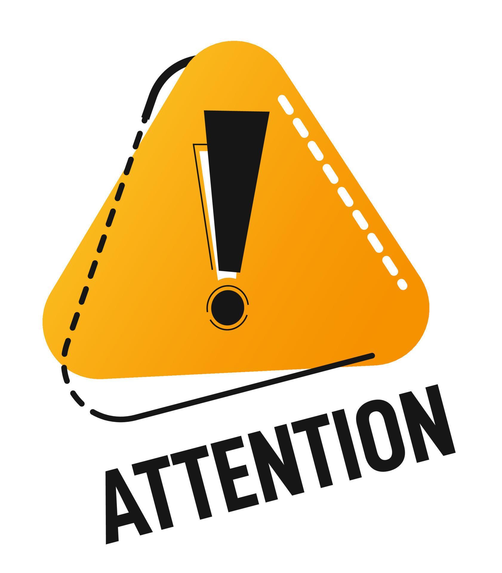 Attention triangle sign with exclamation mark 17794002 Vector Art at ...