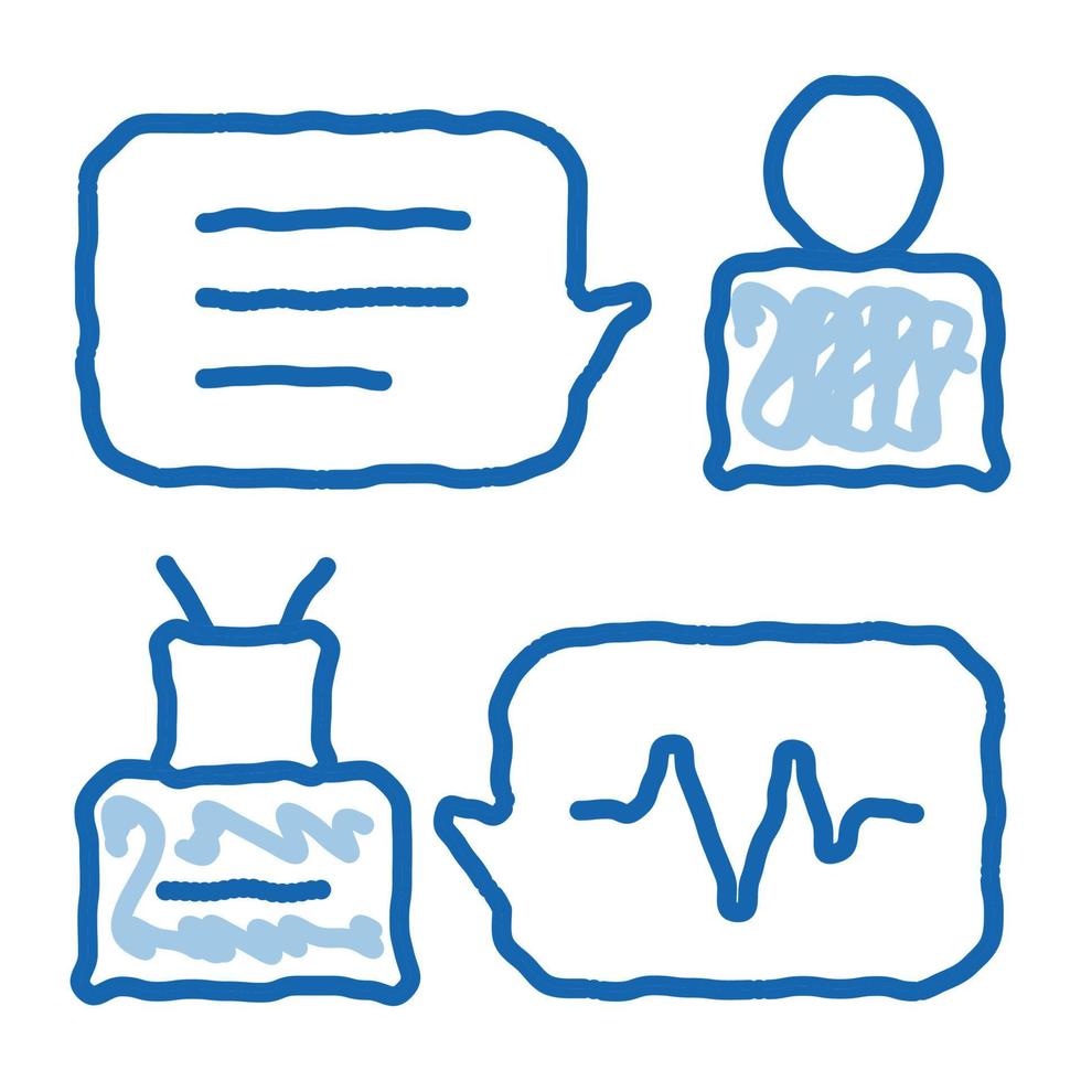 Connection Function Device Voice Control doodle icon hand drawn ...