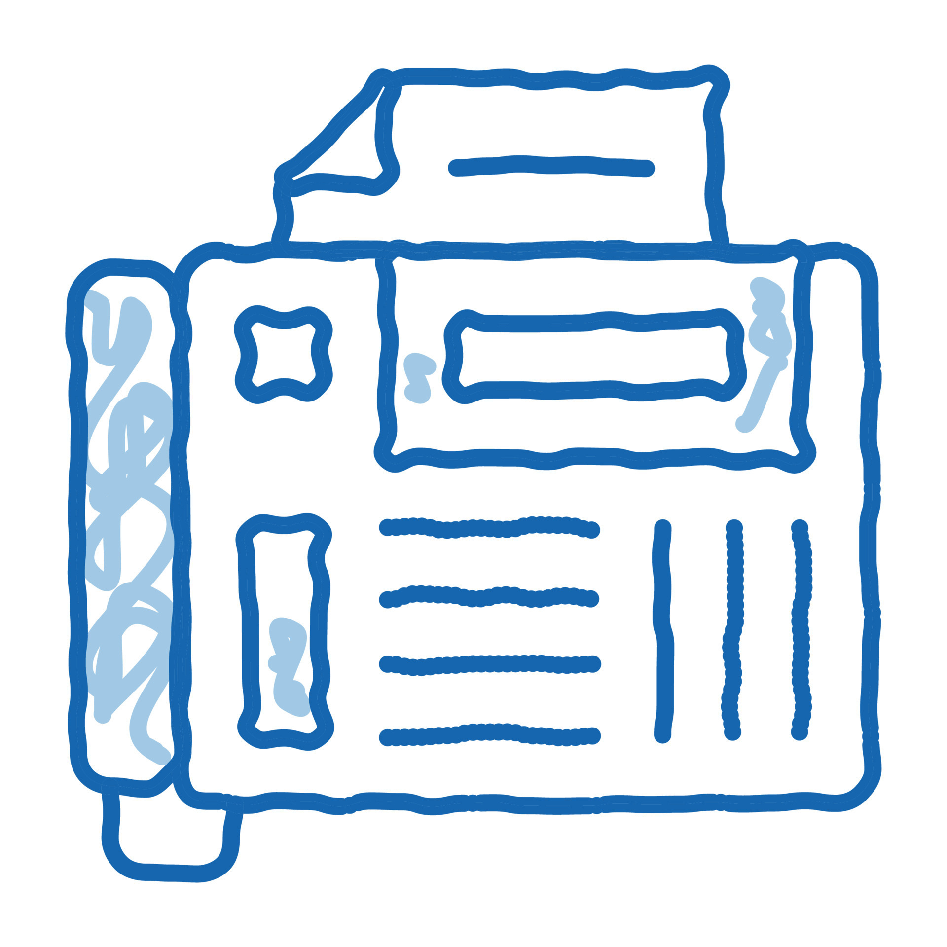 answering fax administrator doodle icon hand drawn illustration ... answering fax administrator doodle icon hand drawn illustration ...