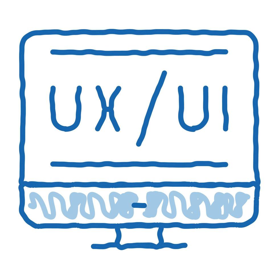 Ux Ui Design Doodle Icon Hand Drawn Illustration 17797423 Vector Art At Vecteezy