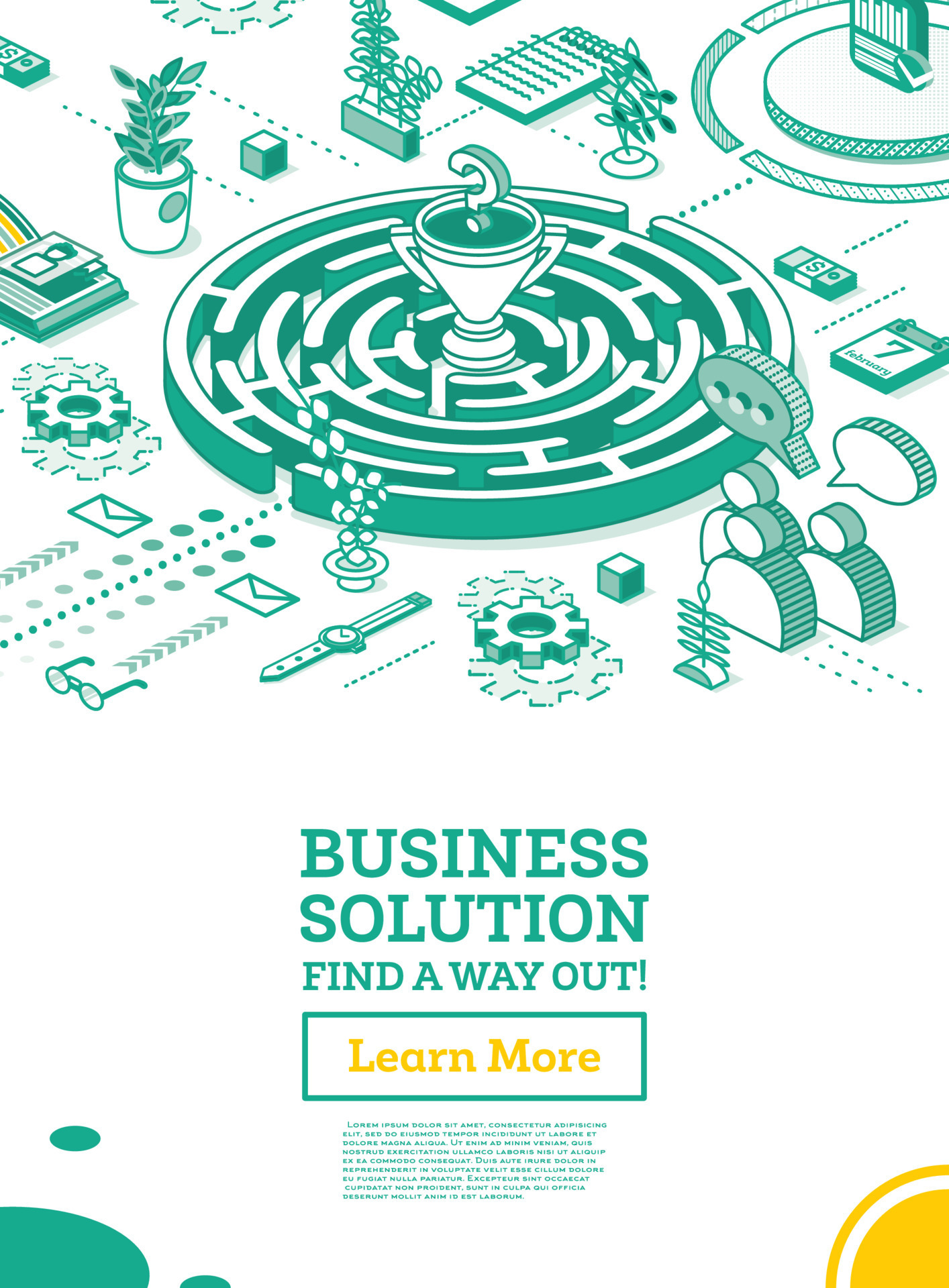 Isometric Maze. Outline Labyrinth. Business Solution. 17797652 Vector ... Isometric Maze. Outline Labyrinth. Business Solution. 17797652 Vector ...