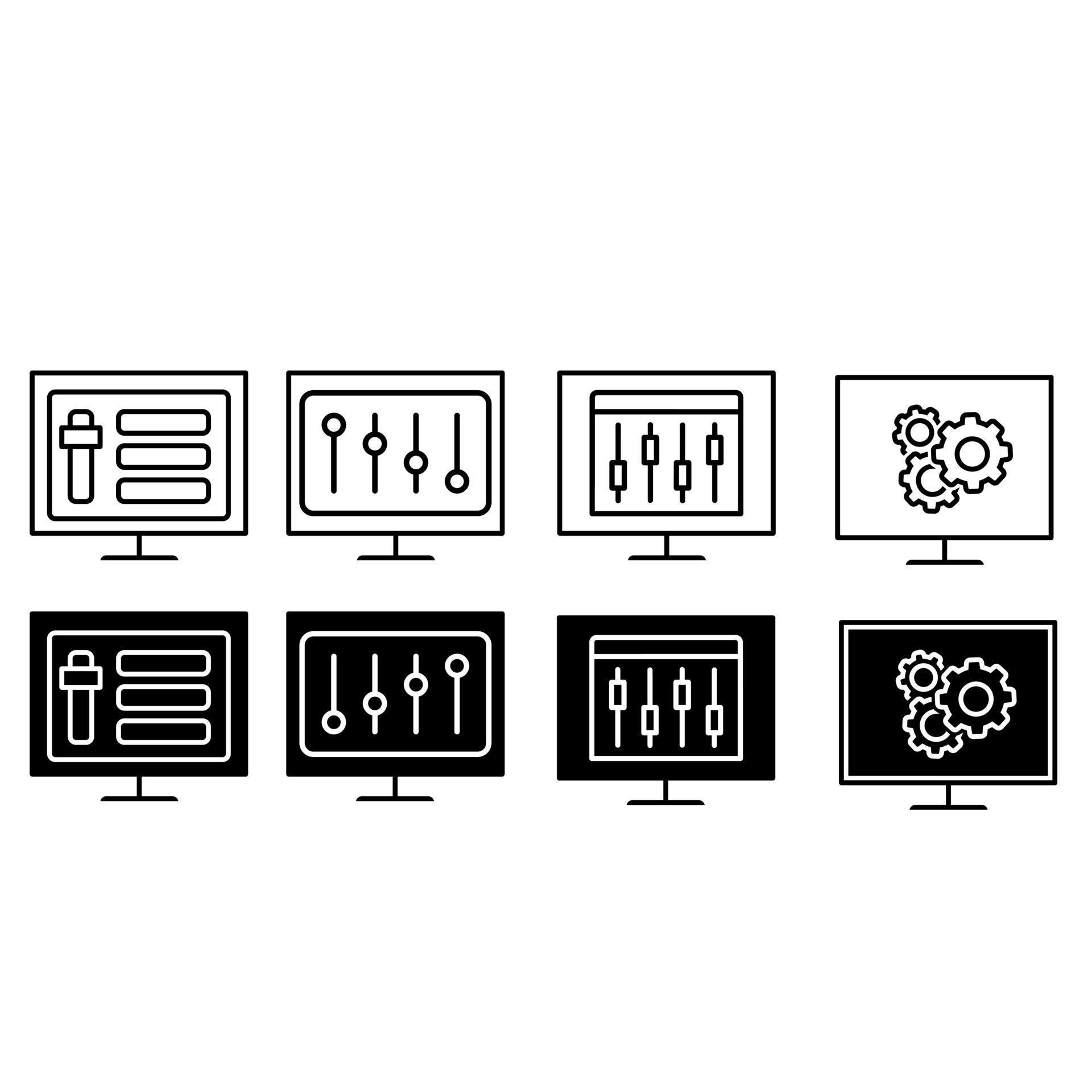 Settings Icon Vector Set Options Illustration Sign Collection Adjustment Symbol Control Logo