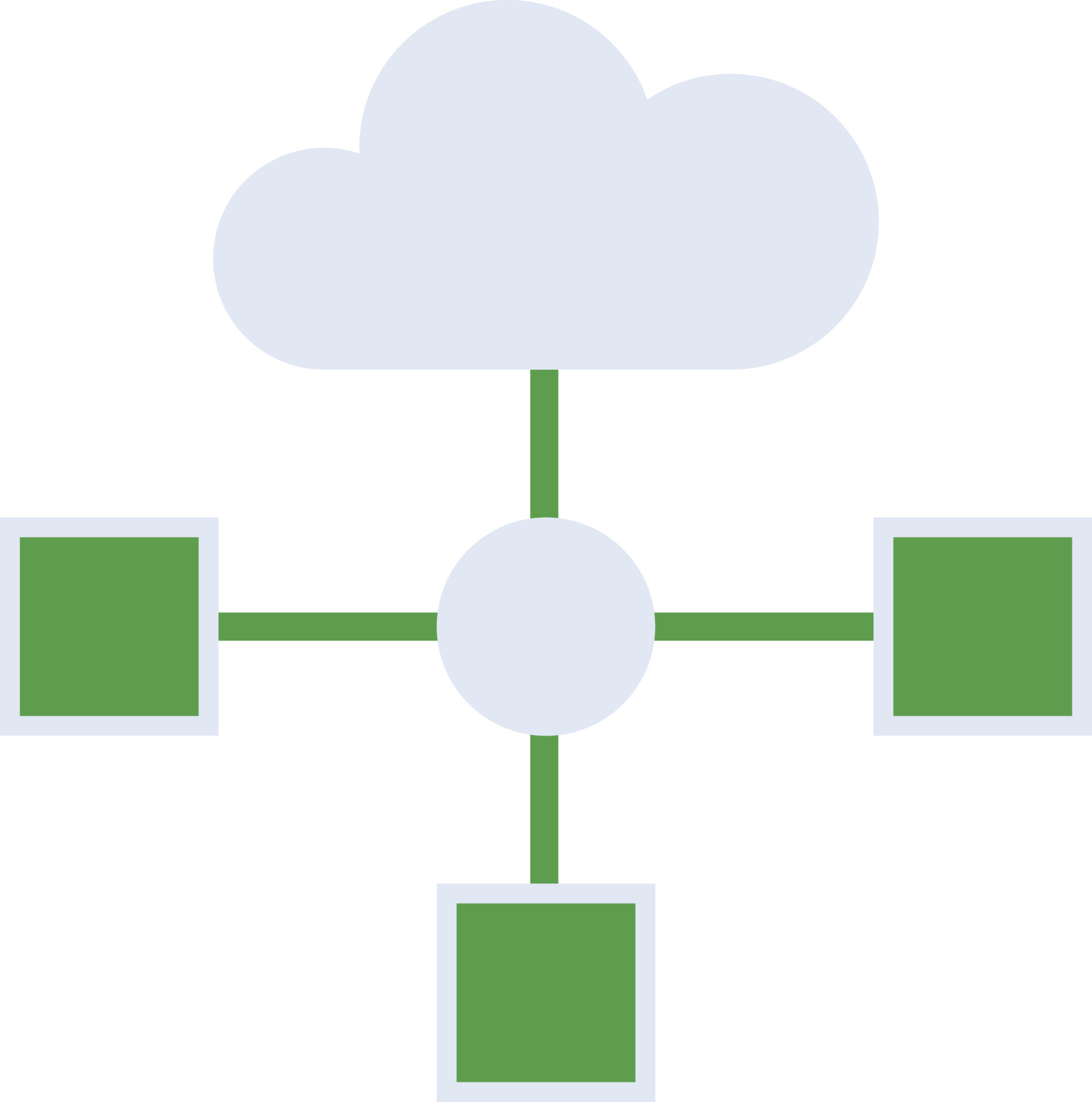 Blockchain Technology Icon With Green Duotone Style Computing Diagram