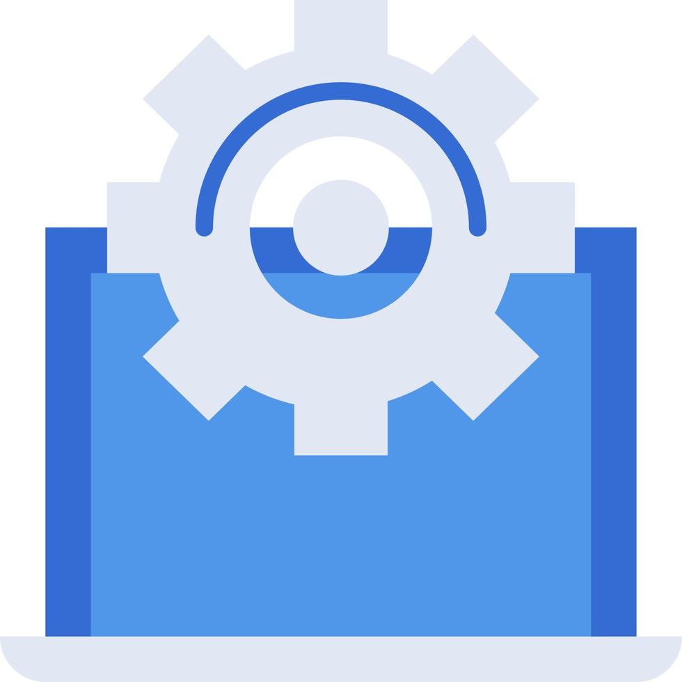 Setting technology icon with blue duotone style. Computing, diagram ...