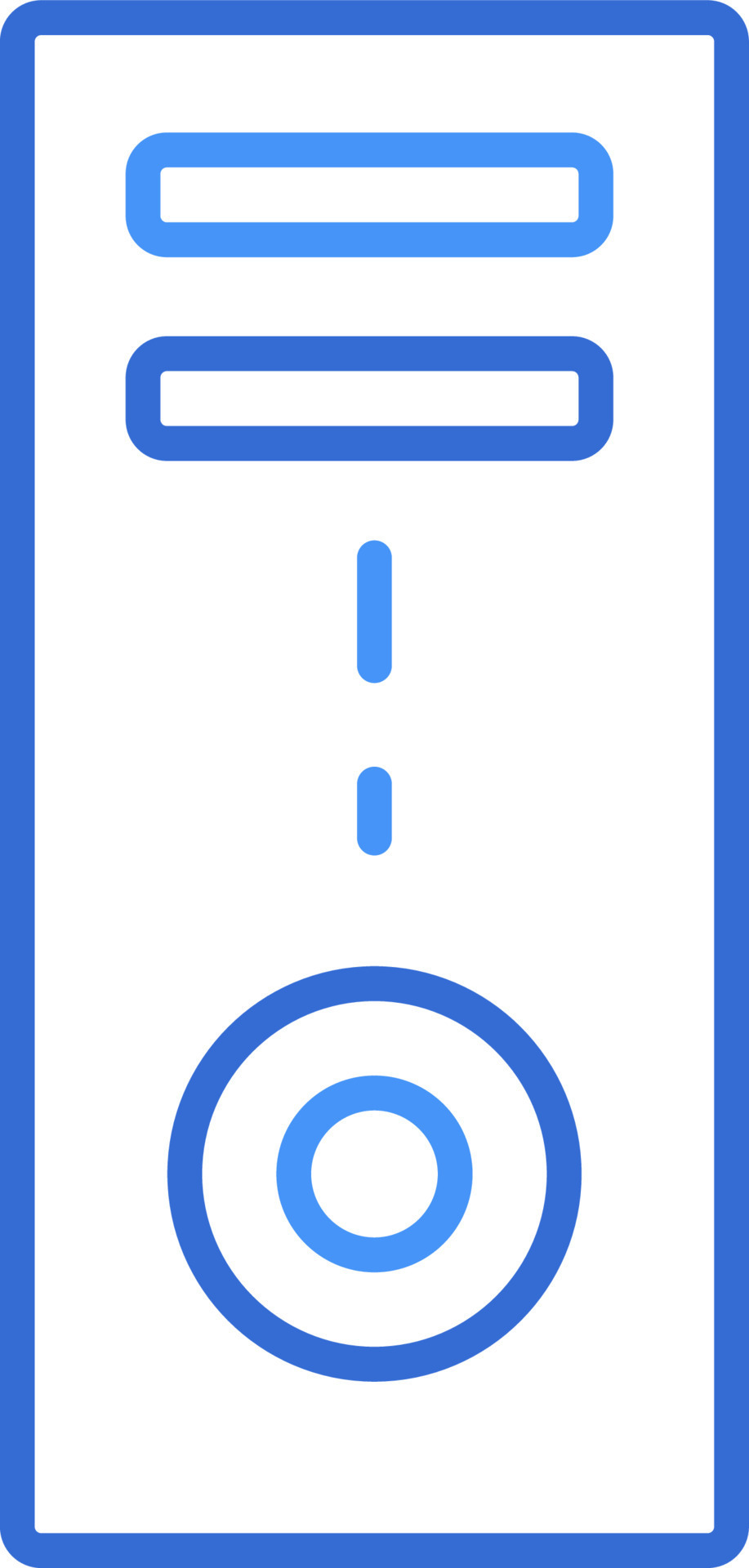 Computer Technology Icon With Blue Duotone Style Computing Diagram