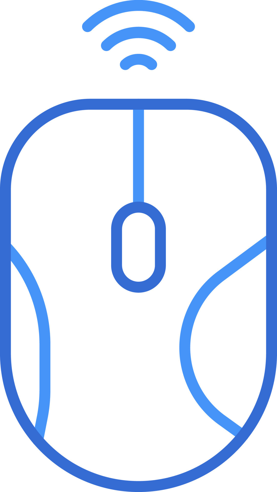 Wireless Mouse Technology Icon With Blue Duotone Style Computing