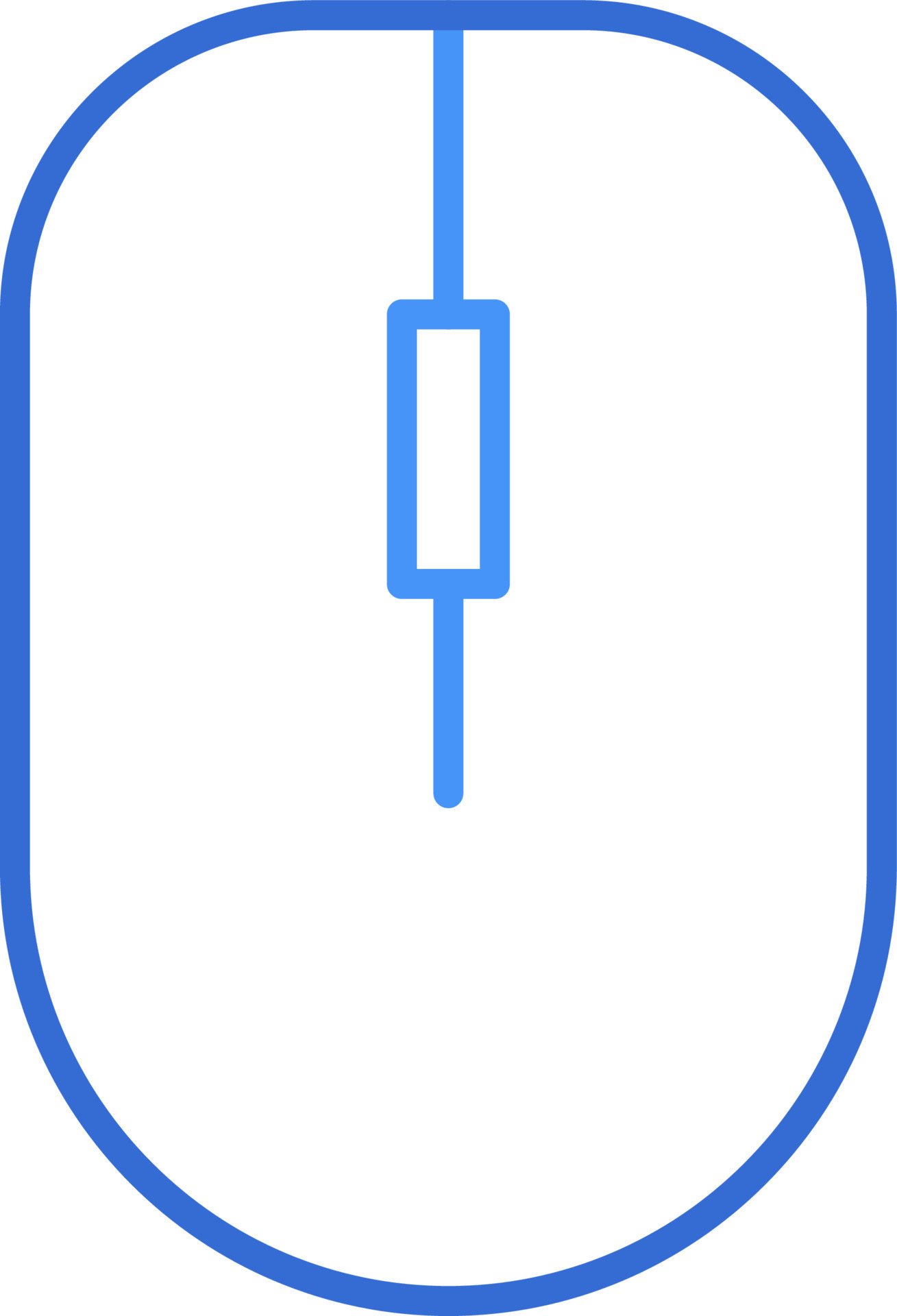 Mouse Technology Icon With Blue Duotone Style Computing Diagram