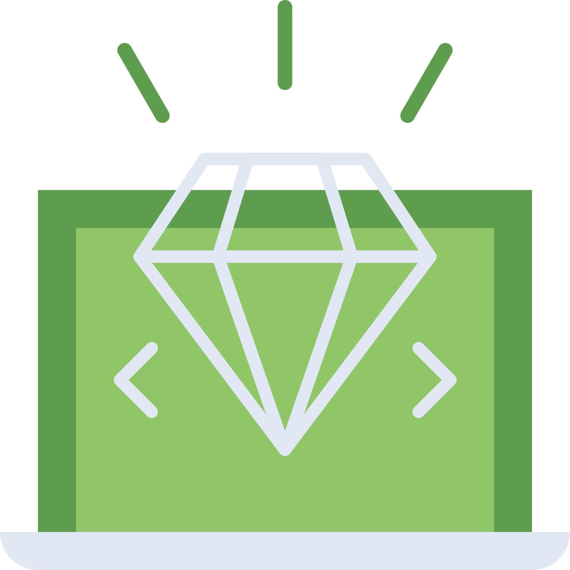Clean Code Technology Icon With Green Duotone Style Computing Diagram