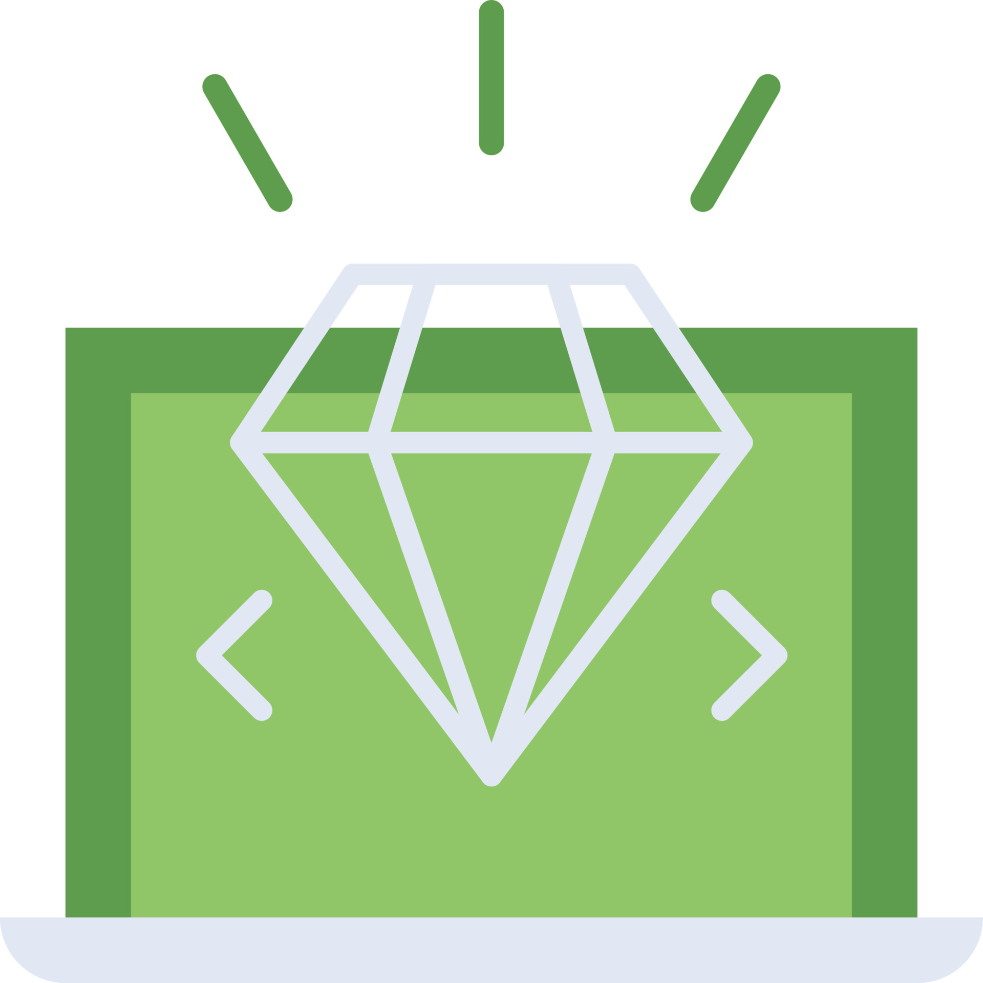 Clean Code Technology Icon With Green Duotone Style Computing Diagram