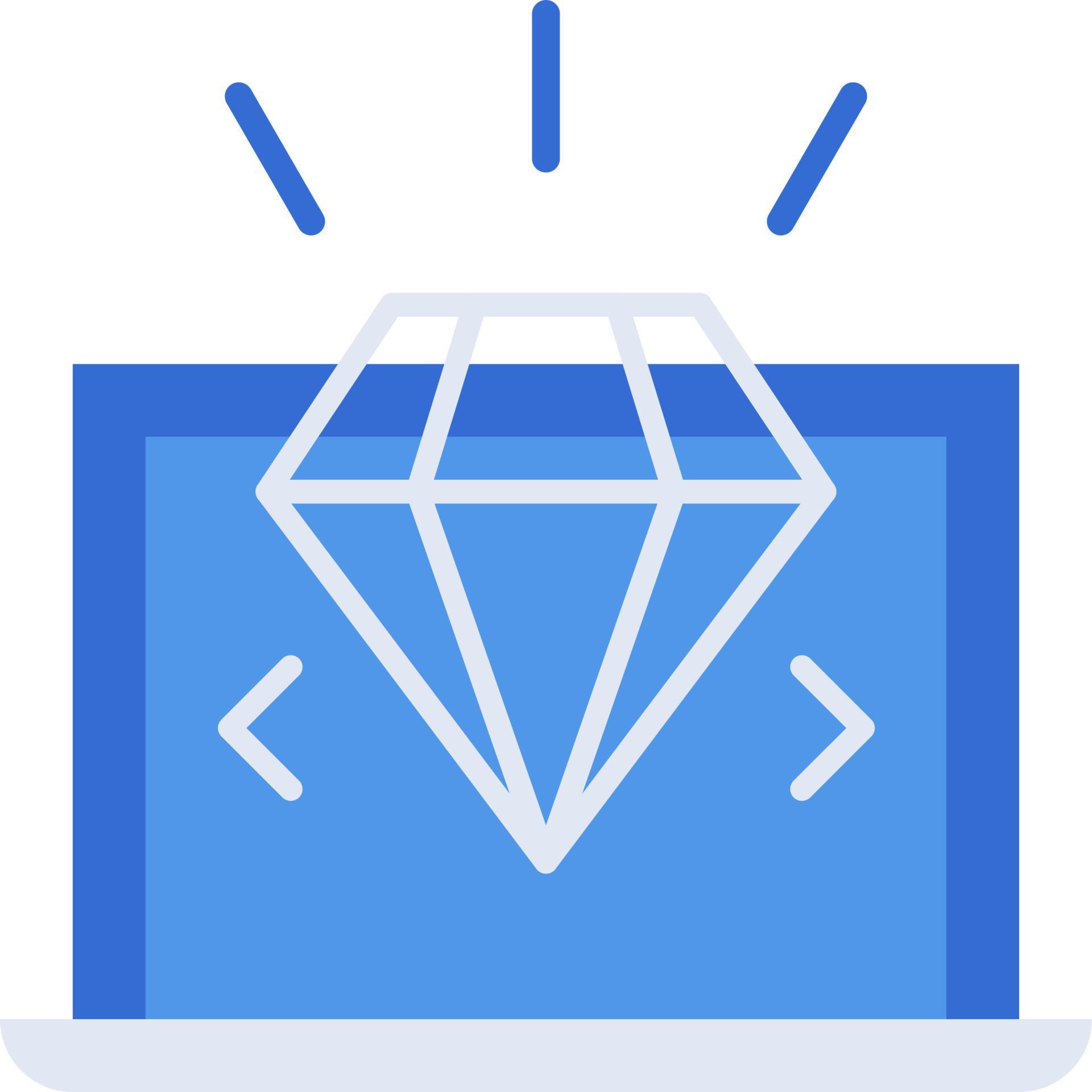 Clean code technology icon with blue duotone style. Computing, diagram ...