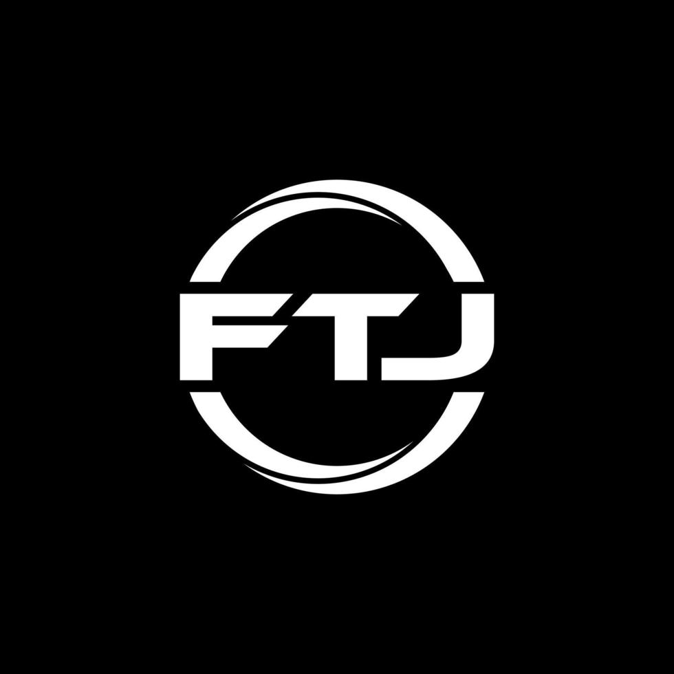 diseño de logotipo de letra ftj en ilustración. logotipo vectorial, diseños de caligrafía para ...