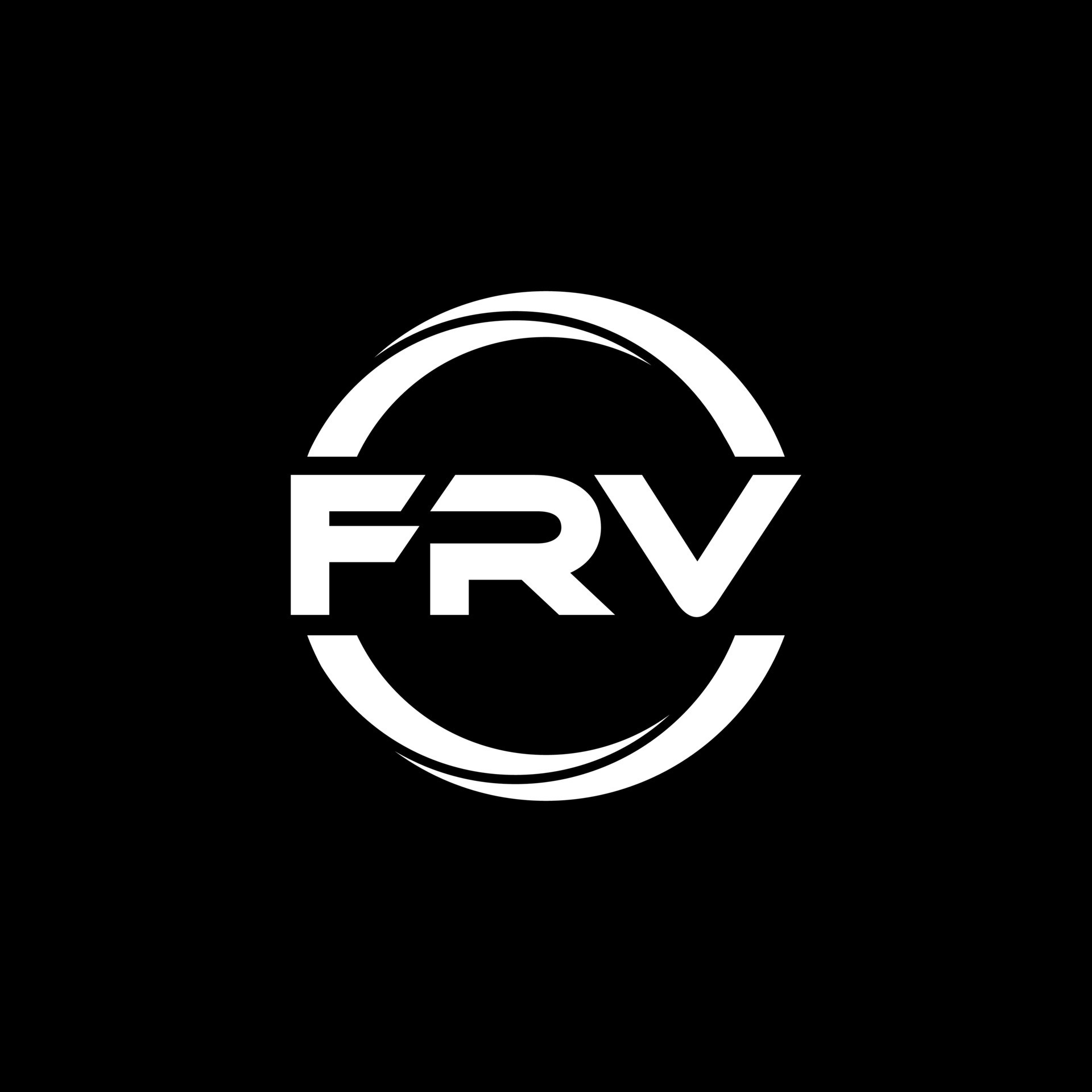 diseño de logotipo de letra frv en ilustración. logotipo vectorial, diseños de caligrafía para ...