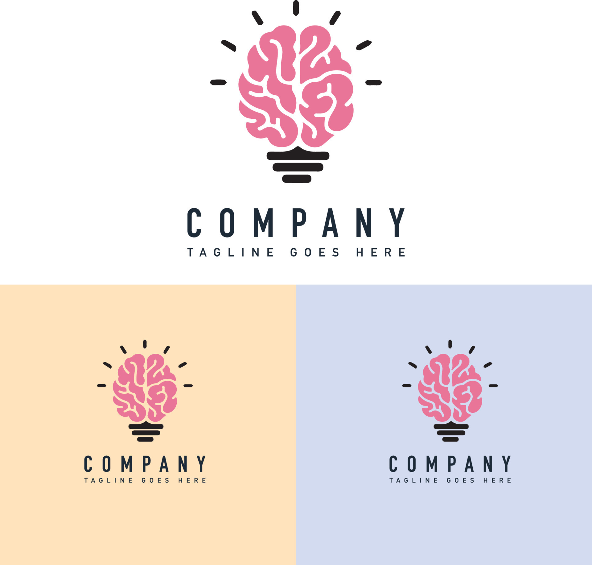 Creative Brain Logo Design Template. Brain Logo Template. Brain Logo ...