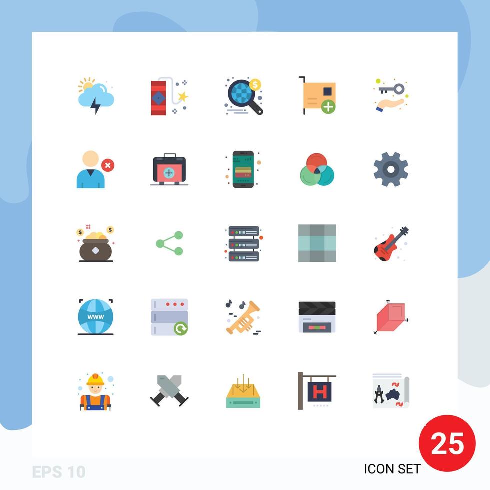 25 Universal Flat Colors Set For Web And Mobile Applications Key Hardware Web Devices Card