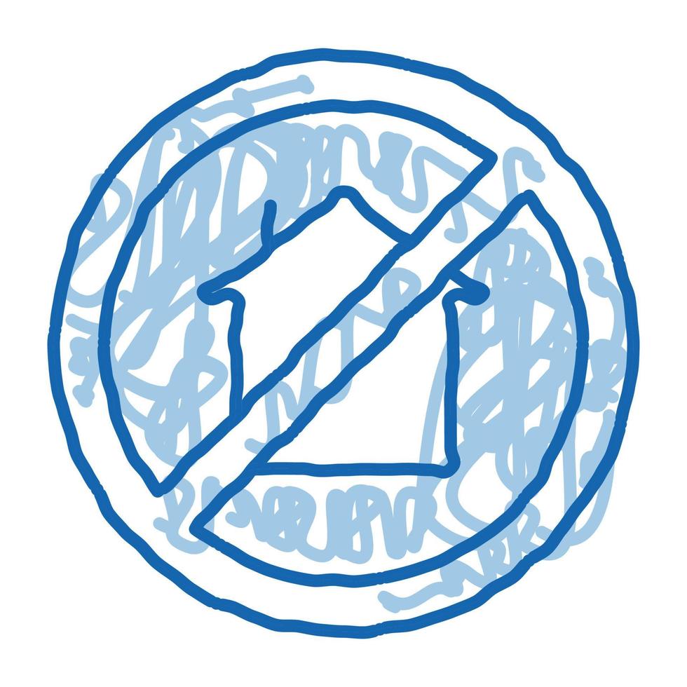House Crossed Out Sign Doodle Icon Hand Drawn Illustration 17801489