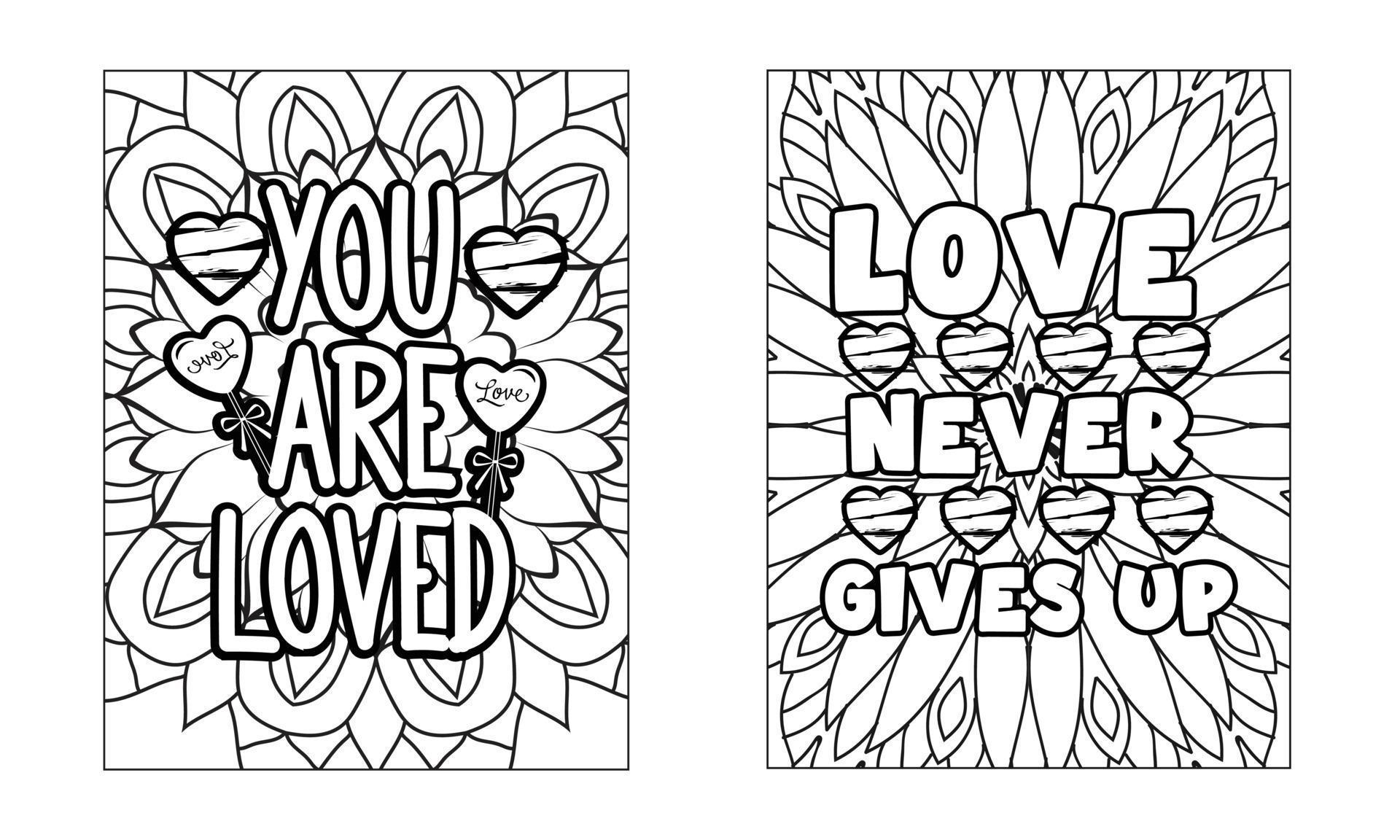 Valentine's Day, Love , Coloring Page Graphic 17803959 Vector Art at ...