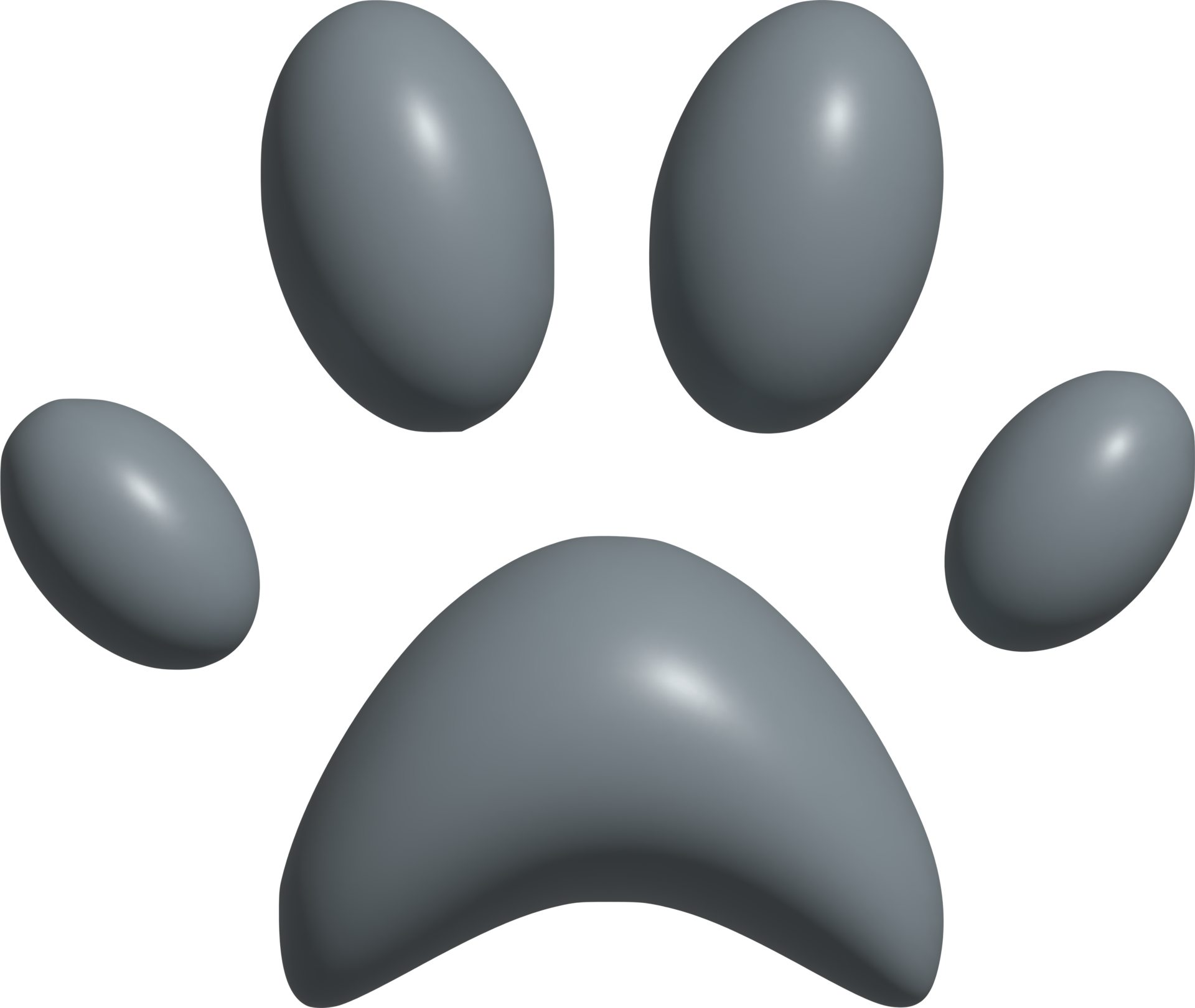 3d illustration of paw prints 17805896 PNG
