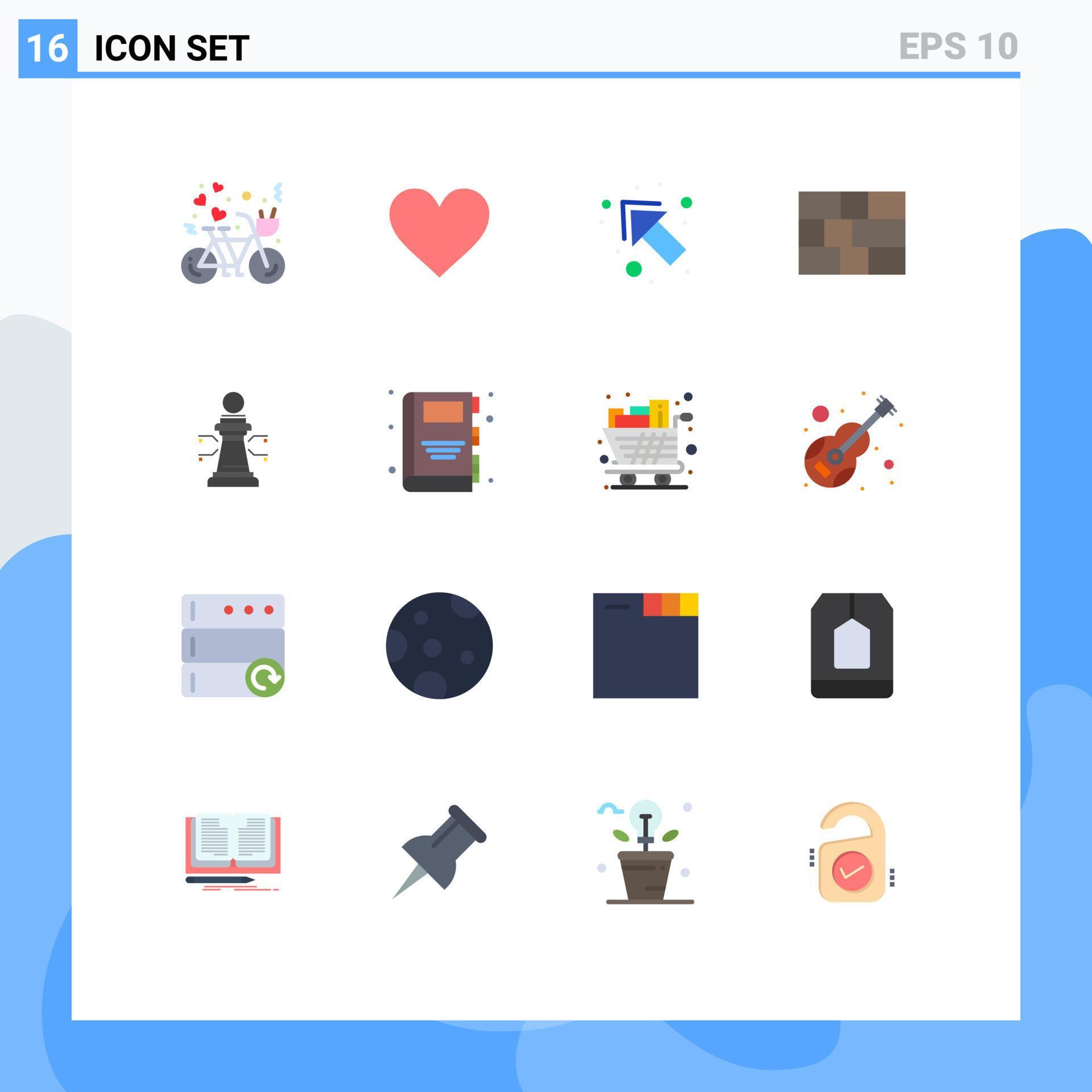 Set Of 16 Modern Ui Icons Symbols Signs For Strategy Chess Like Security Firewall Editable Pack