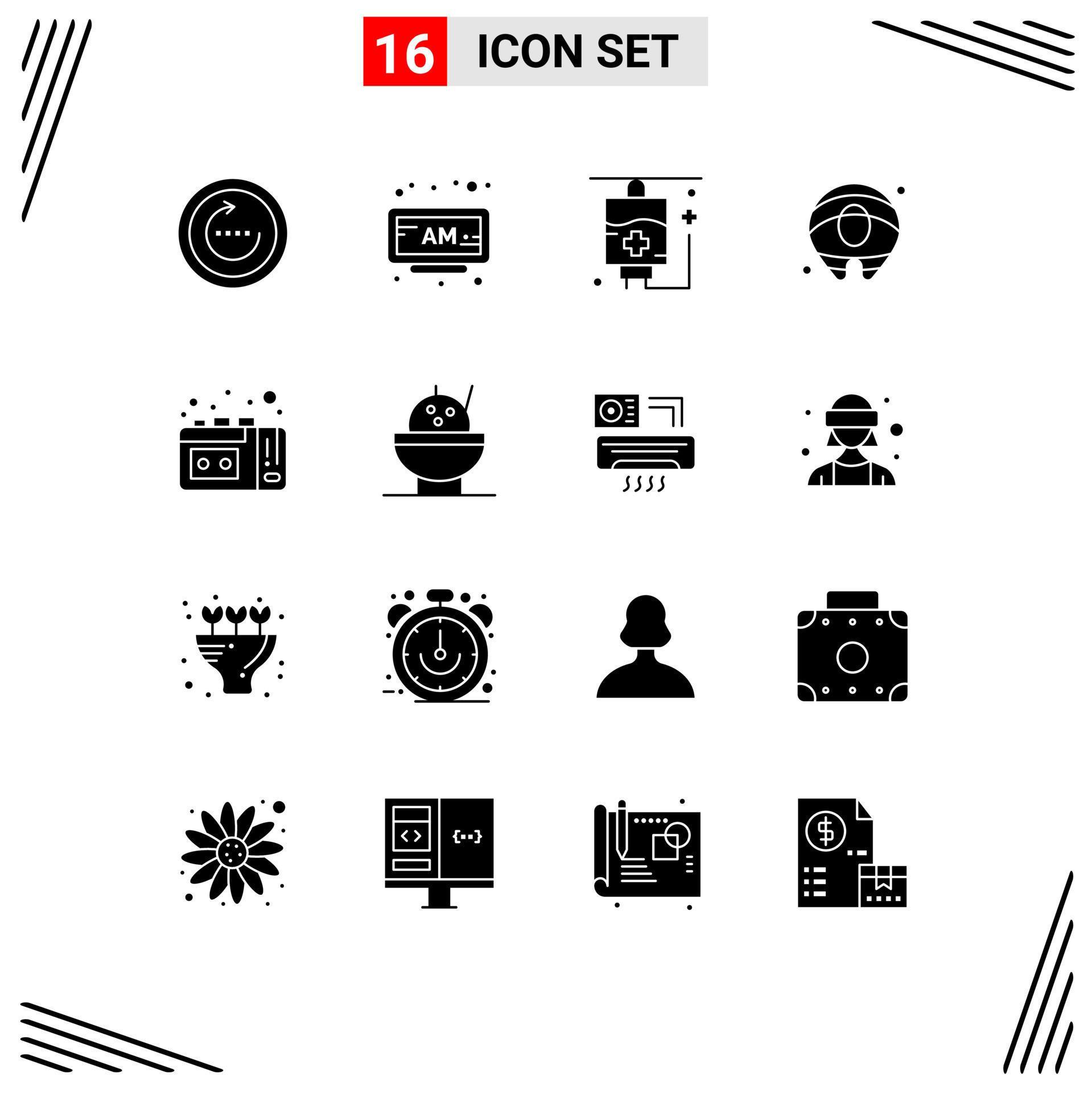 Stock Vector Icon Pack of 16 Line Signs and Symbols for vhs tape tape ...