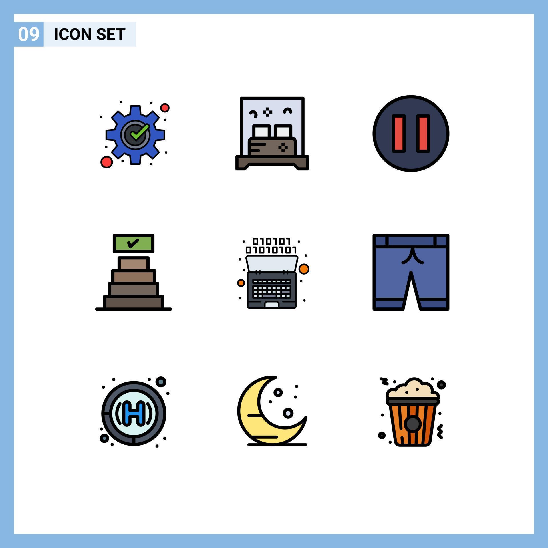 Set of 9 Commercial Filledline Flat Colors pack for pants code circle ...