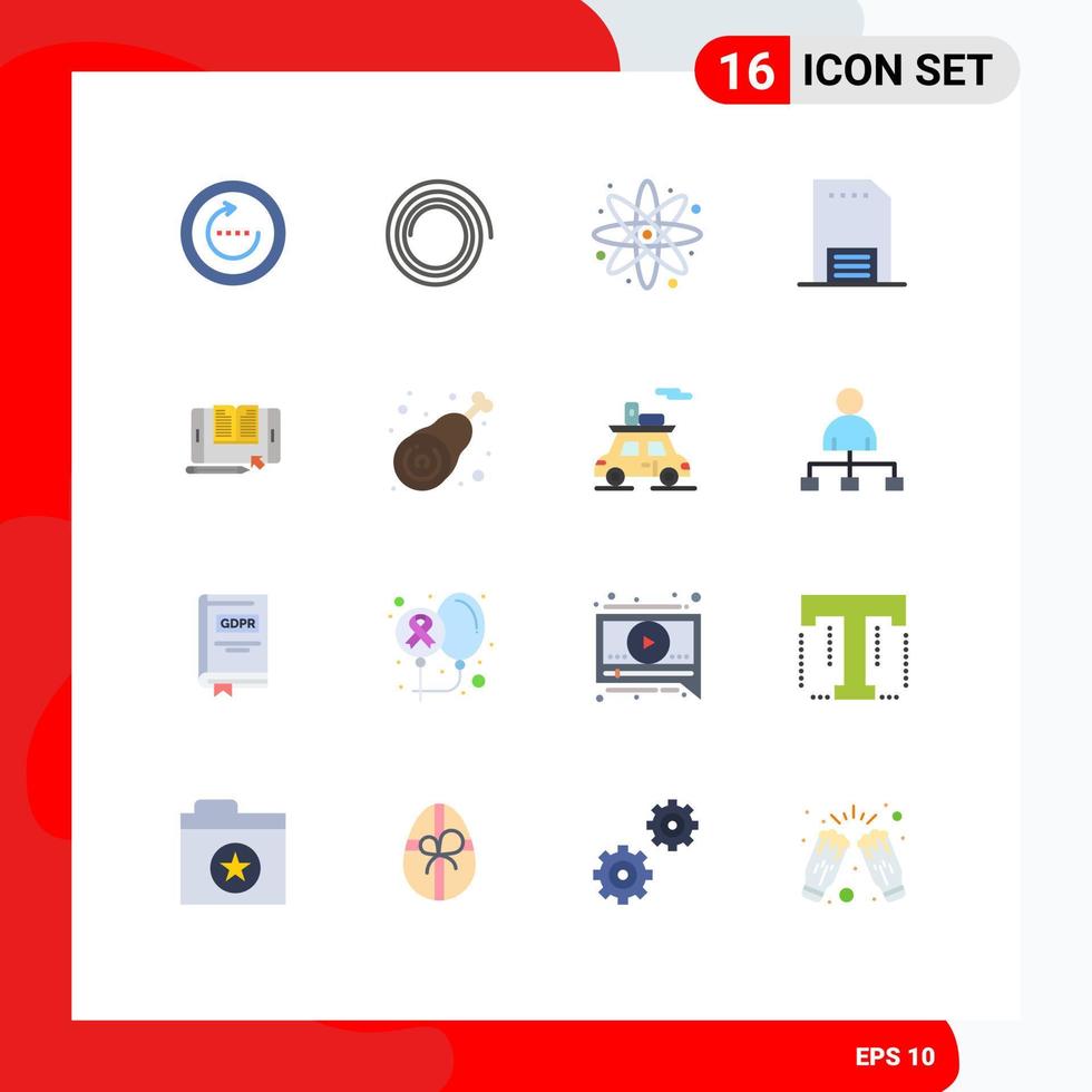 Set Of 16 Vector Flat Colors On Grid For Smartphone Application Energy Paper Hand Editable Pack