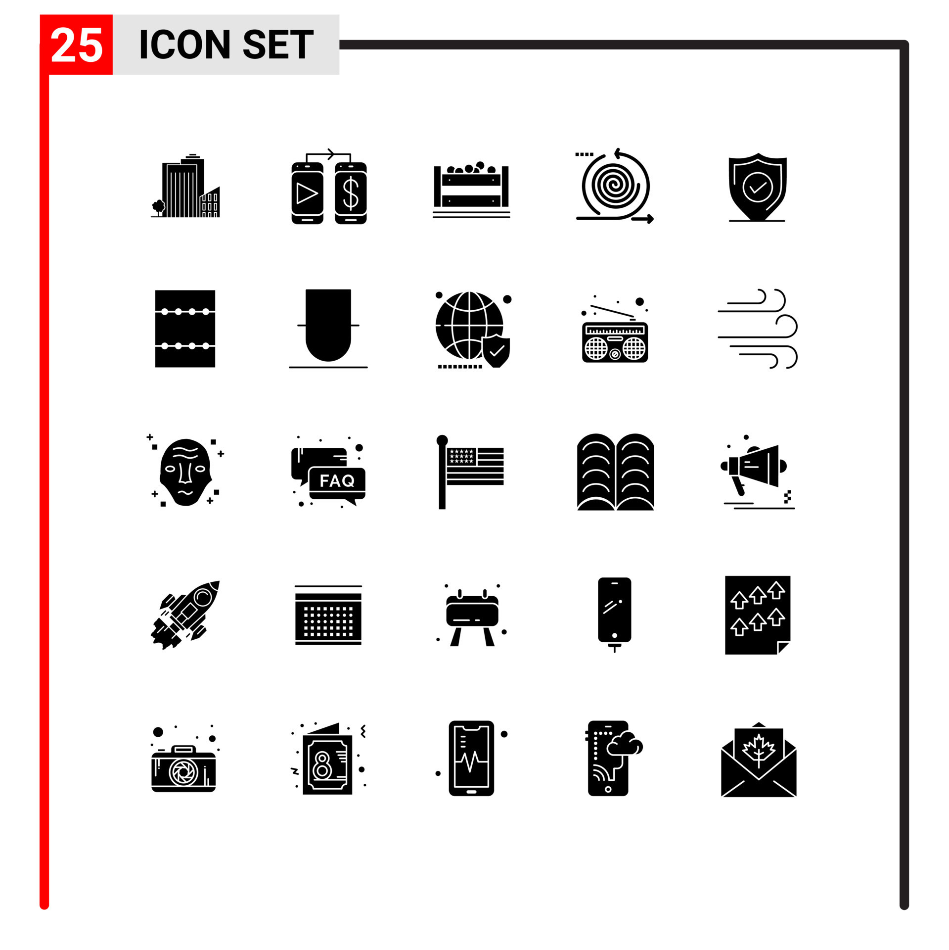 25 Solid Glyph Concept For Websites Mobile And Apps Confirm Management