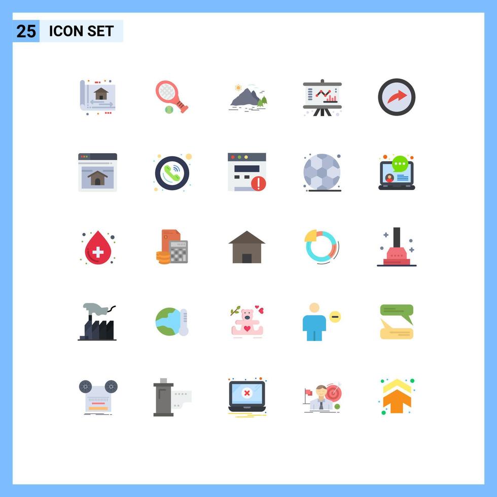 Stock Vector Icon Pack of 25 Line Signs and Symbols for management ...