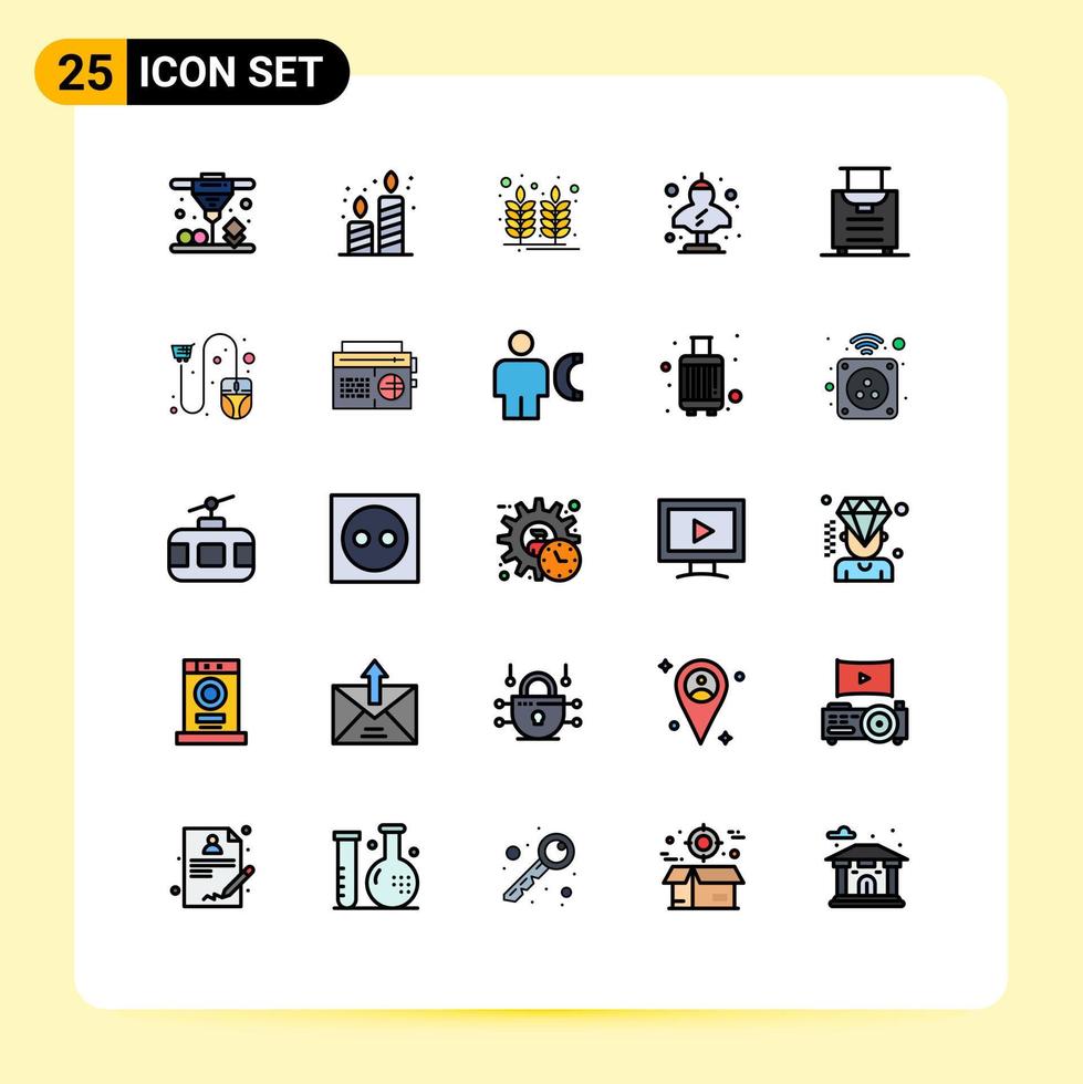 User Interface Pack Of 25 Basic Filled Line Flat Colors Of Luggage