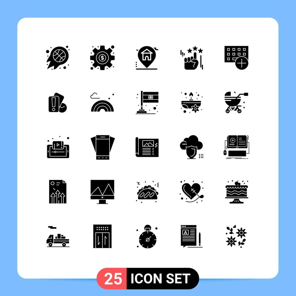 Stock Vector Icon Pack of 25 Line Signs and Symbols for devices add ...