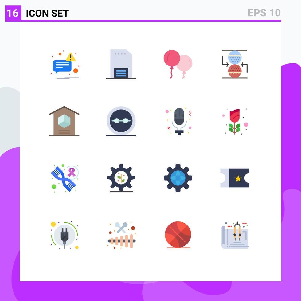 User Interface Pack Of 16 Basic Flat Colors Of Logistic Delivery Baloons Sandclock Control