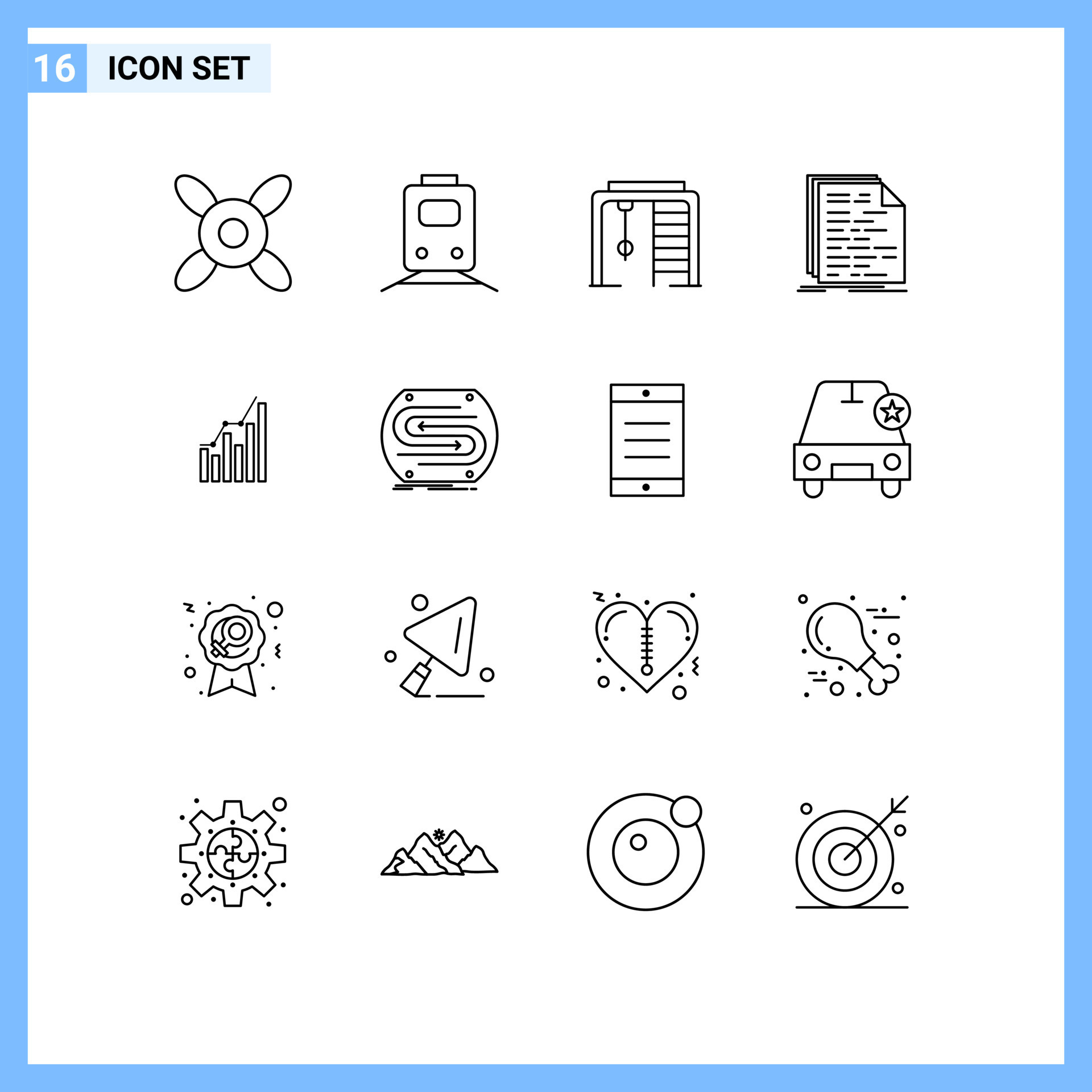 Pictogram Set Of 16 Simple Outlines Of Analytics Script Ring Programming Coding Editable Vector
