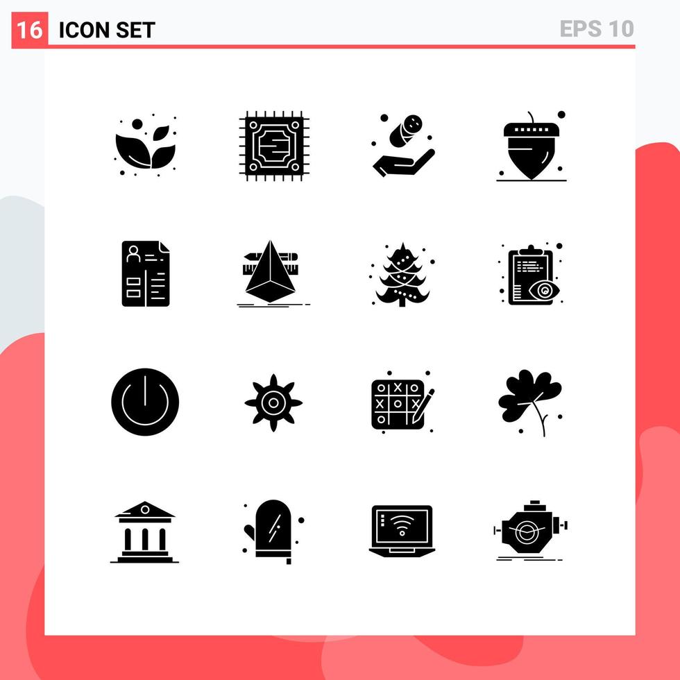 Stock Vector Icon Pack of 16 Line Signs and Symbols for designer ...