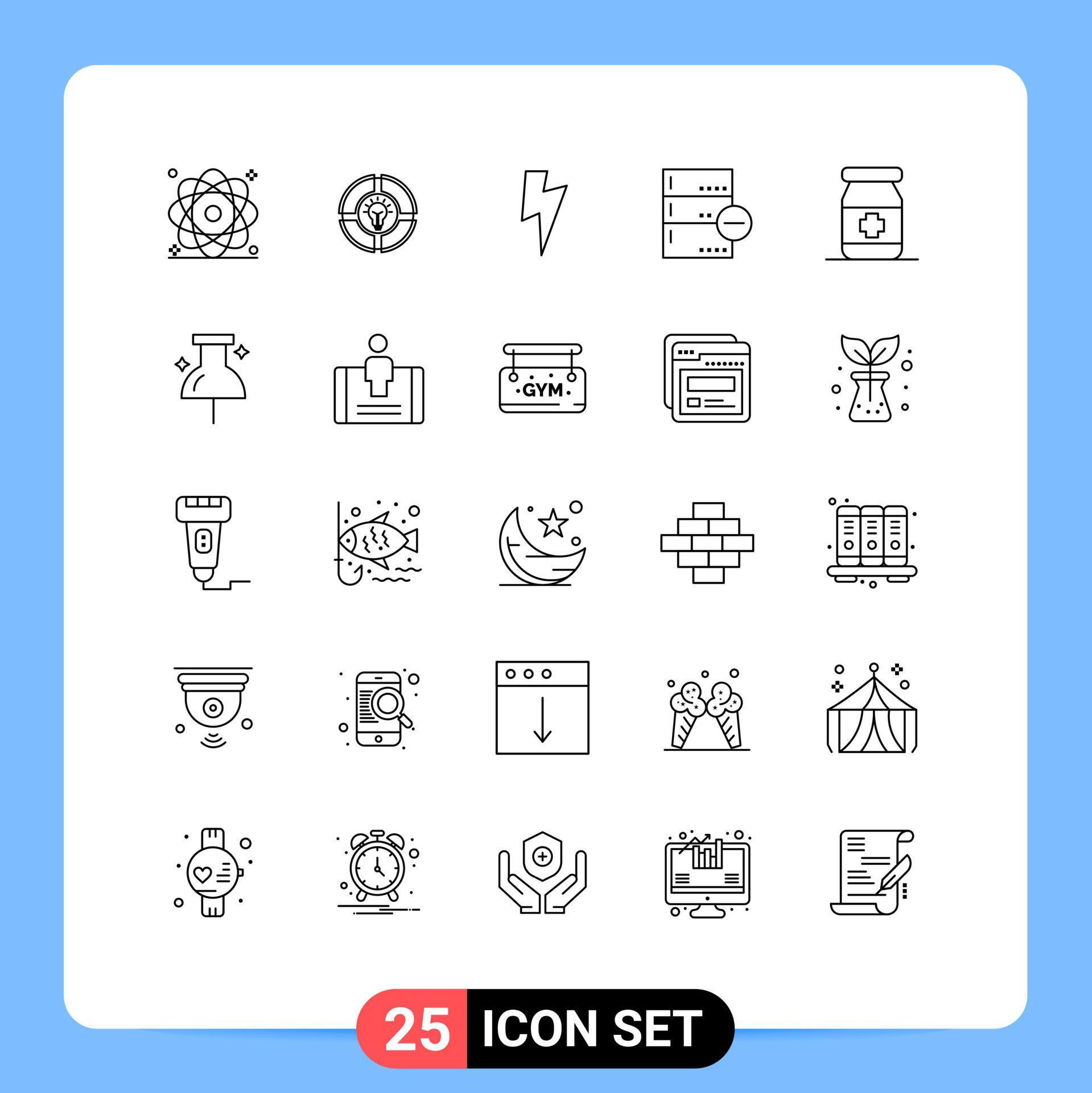 Set of 25 Vector Lines on Grid for delete data light base ui Editable ...
