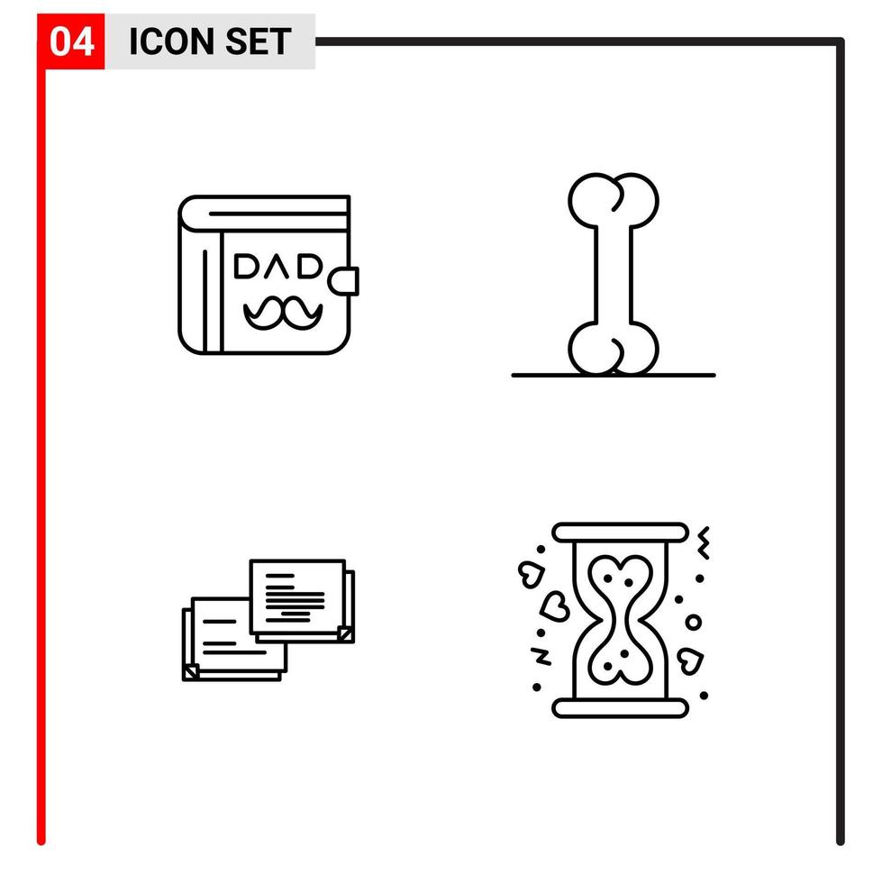 4 General Icons For Website Design Print And Mobile Apps 4 Outline Symbols Signs Isolated On