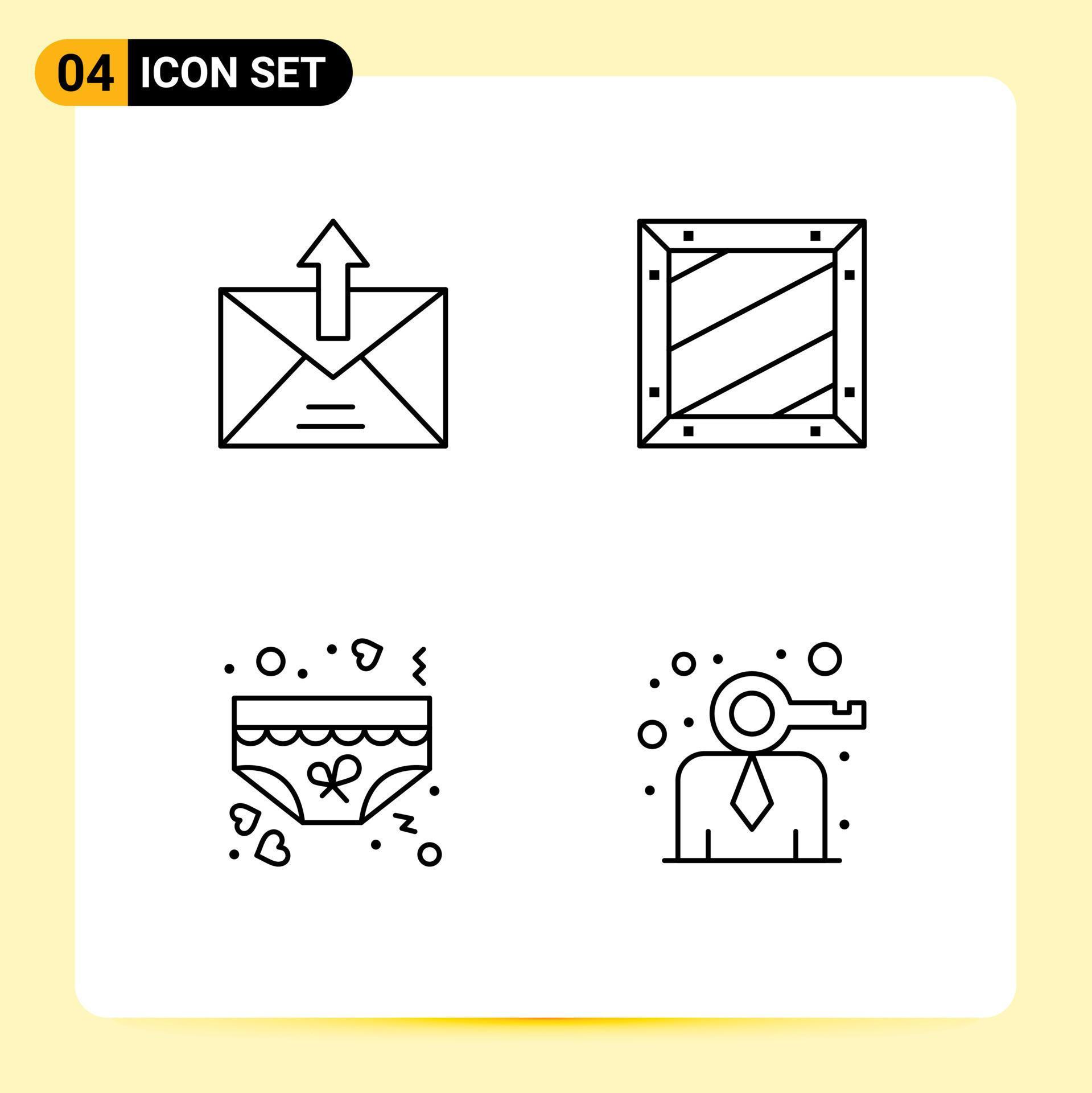 Universal Icon Symbols Group Of 4 Modern Filledline Flat Colors Of E Programing Outline Coding