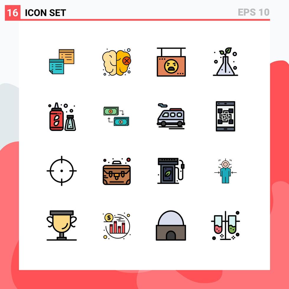 Stock Vector Icon Pack of 16 Line Signs and Symbols for trees science ...