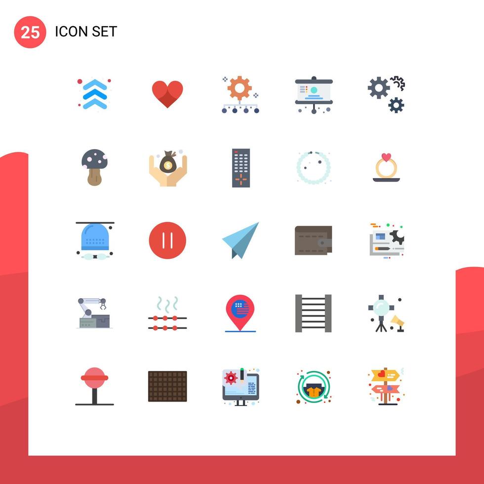 Stock Vector Icon Pack of 25 Line Signs and Symbols for presentation ...