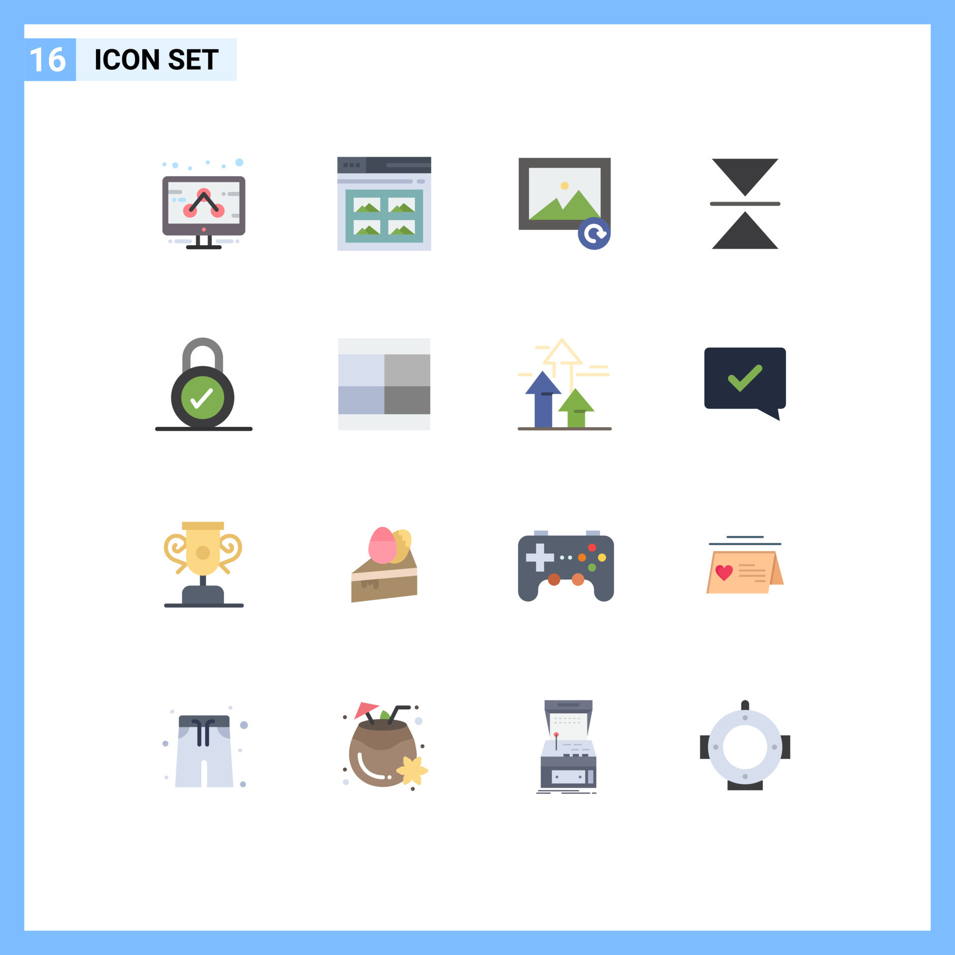 User Interface Pack Of 16 Basic Flat Colors Of Create Padlock Image Lock Mirror Editable Pack Of