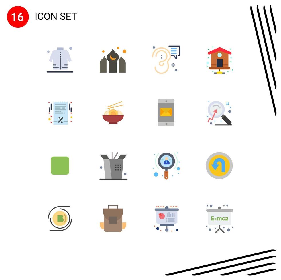 User Interface Pack Of 16 Basic Flat Colors Of Bill Home Page Ramadan