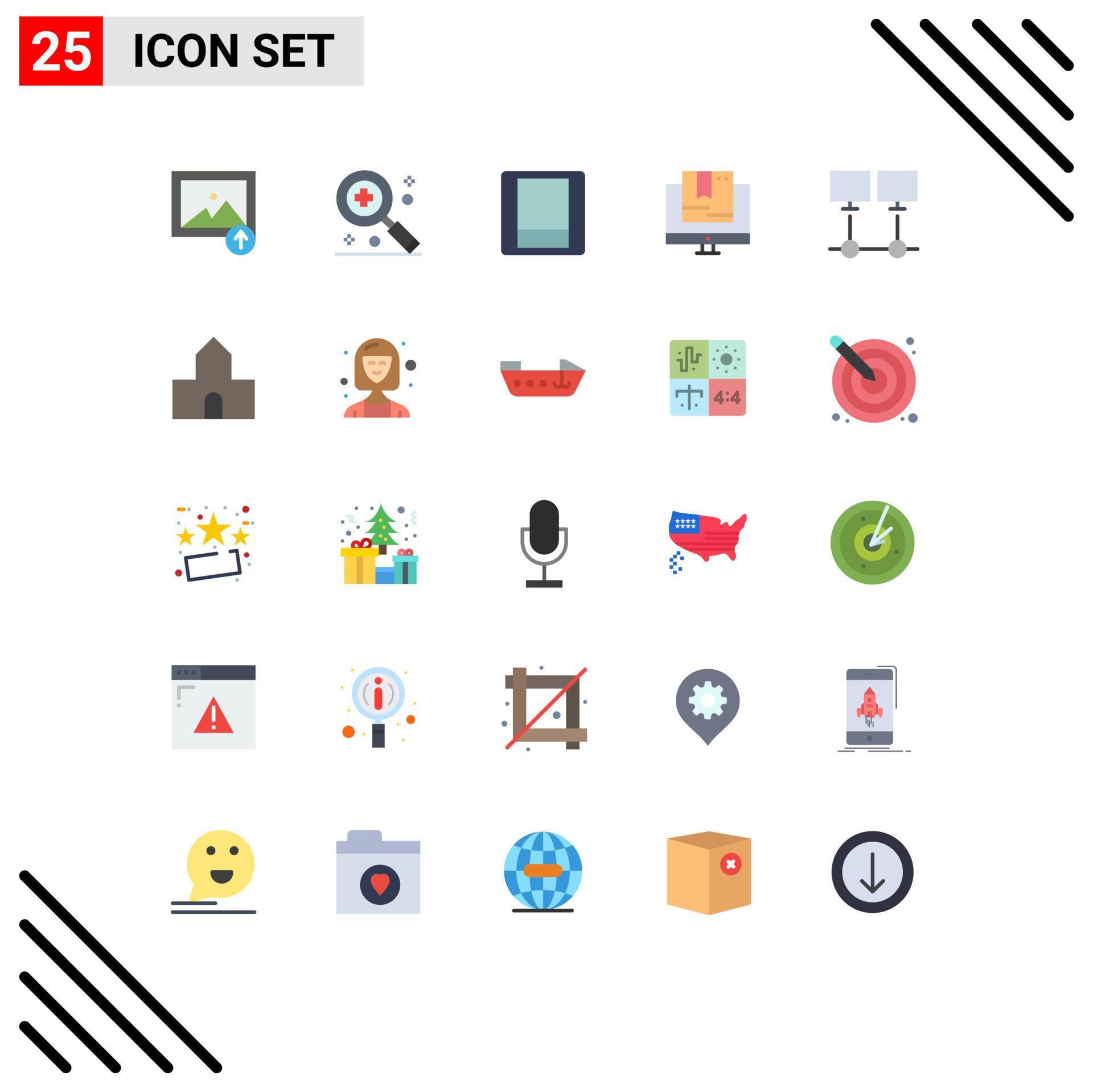 Stock Vector Icon Pack Of 25 Line Signs And Symbols For Network Connection Toggle Connect Shop
