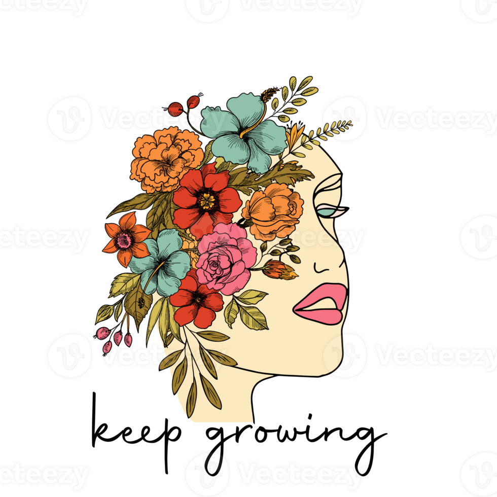 Free Retro Mental Health Flowers Design T Shirts 17865094 Png With