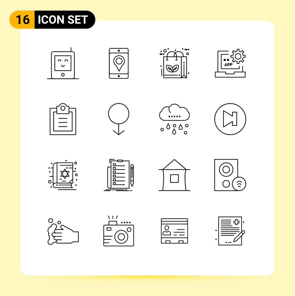 User Interface Pack Of 16 Basic Outlines Of Checklist Development Eco Develop App Editable