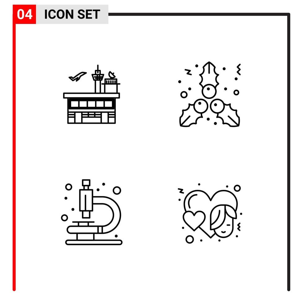 4 General Icons For Website Design Print And Mobile Apps 4 Outline Symbols Signs Isolated On