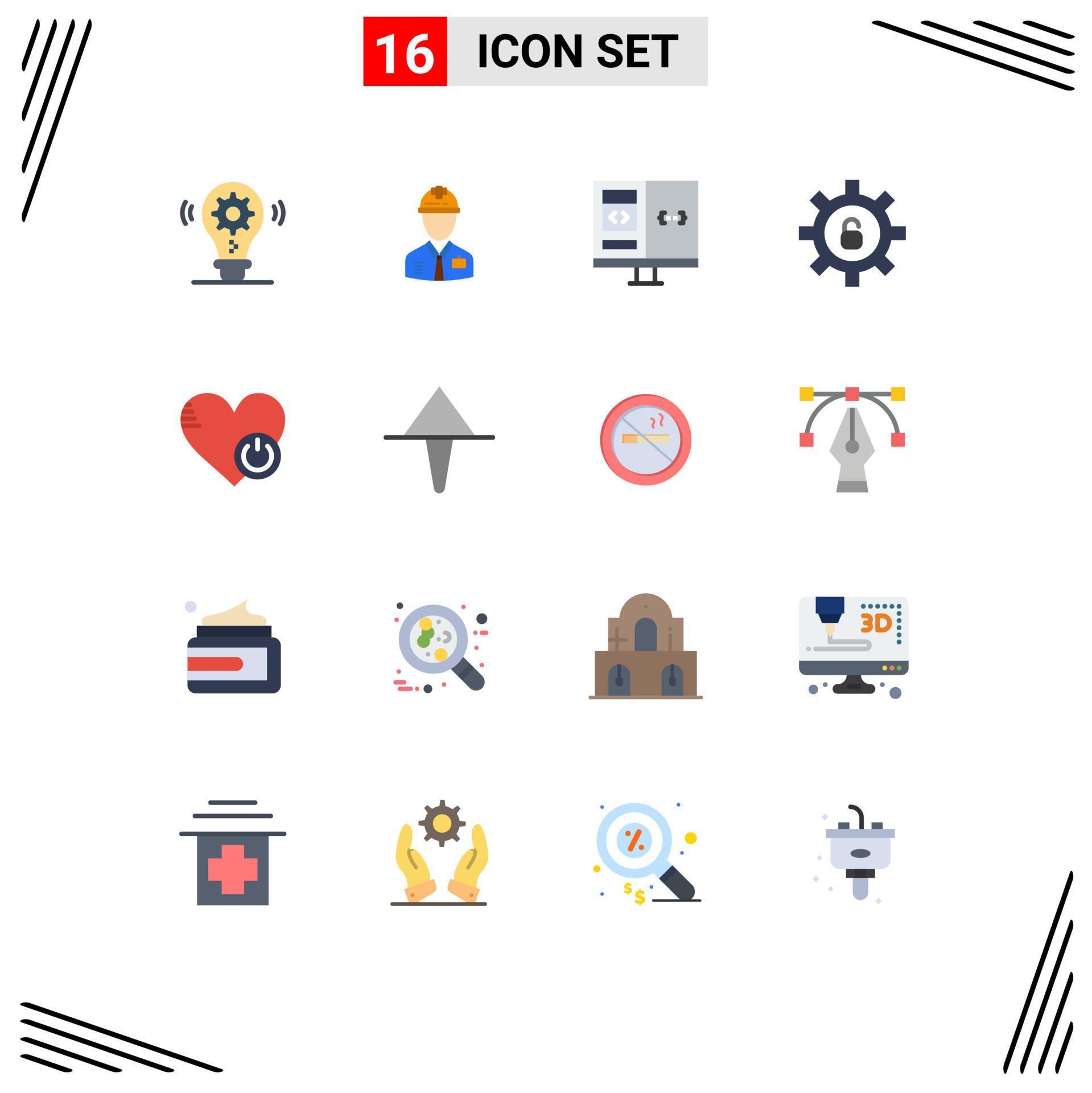 Stock Vector Icon Pack Of 16 Line Signs And Symbols For Settings