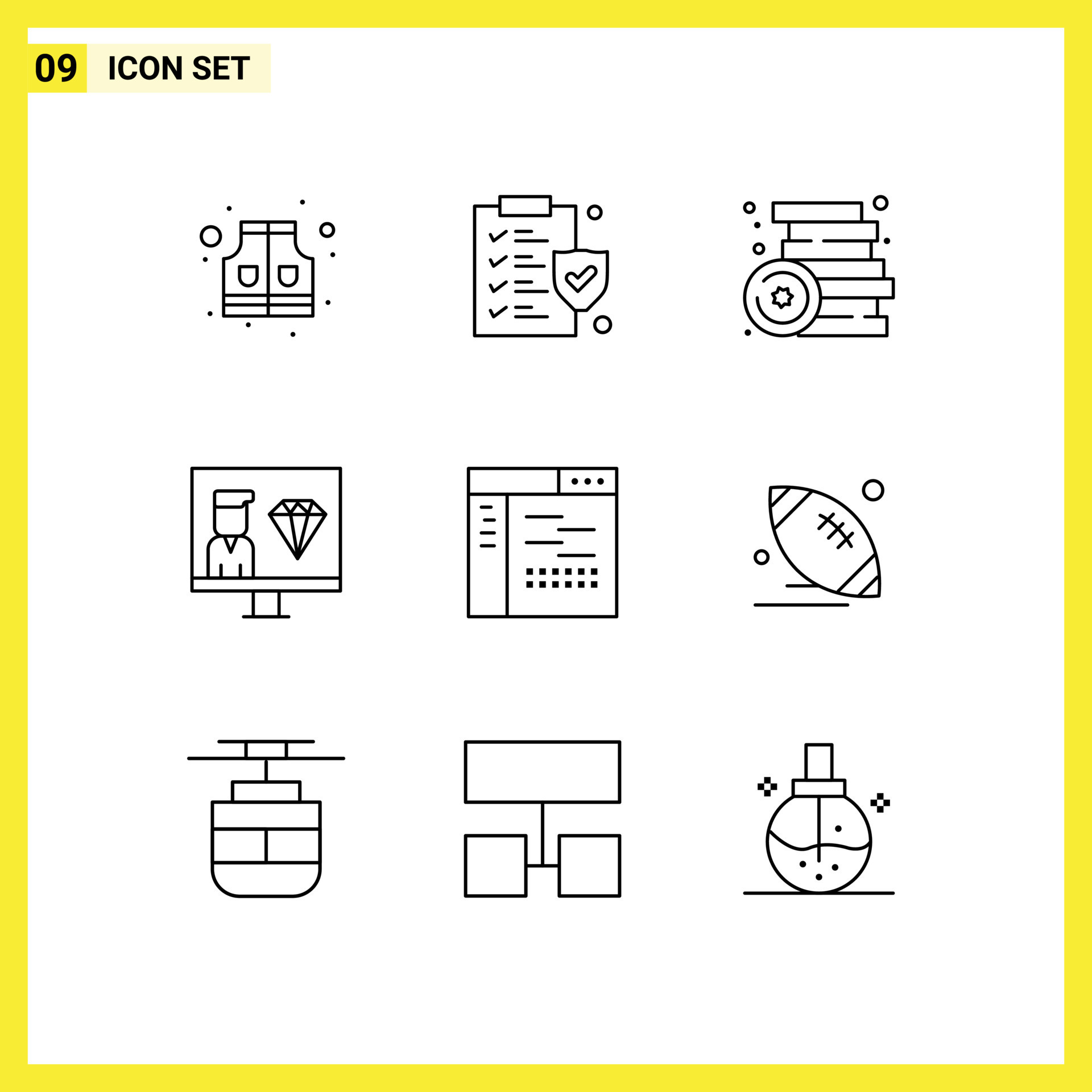 9 Universal Outlines Set For Web And Mobile Applications Design Programming Party Programmer