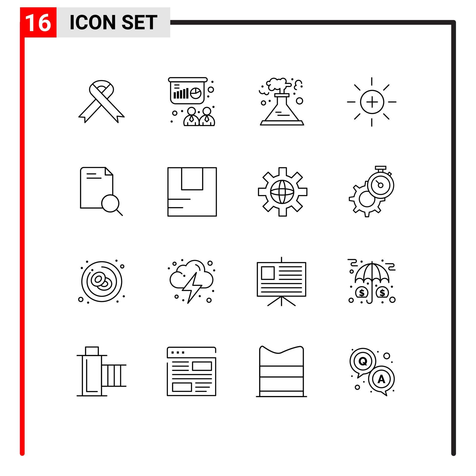 16 Universal Outlines Set For Web And Mobile Applications Research User Factory Ui Brightness