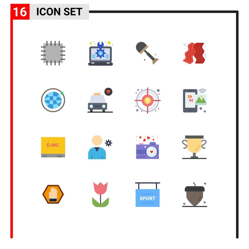 Stock Vector Icon Pack of 16 Line Signs and Symbols for love world ...