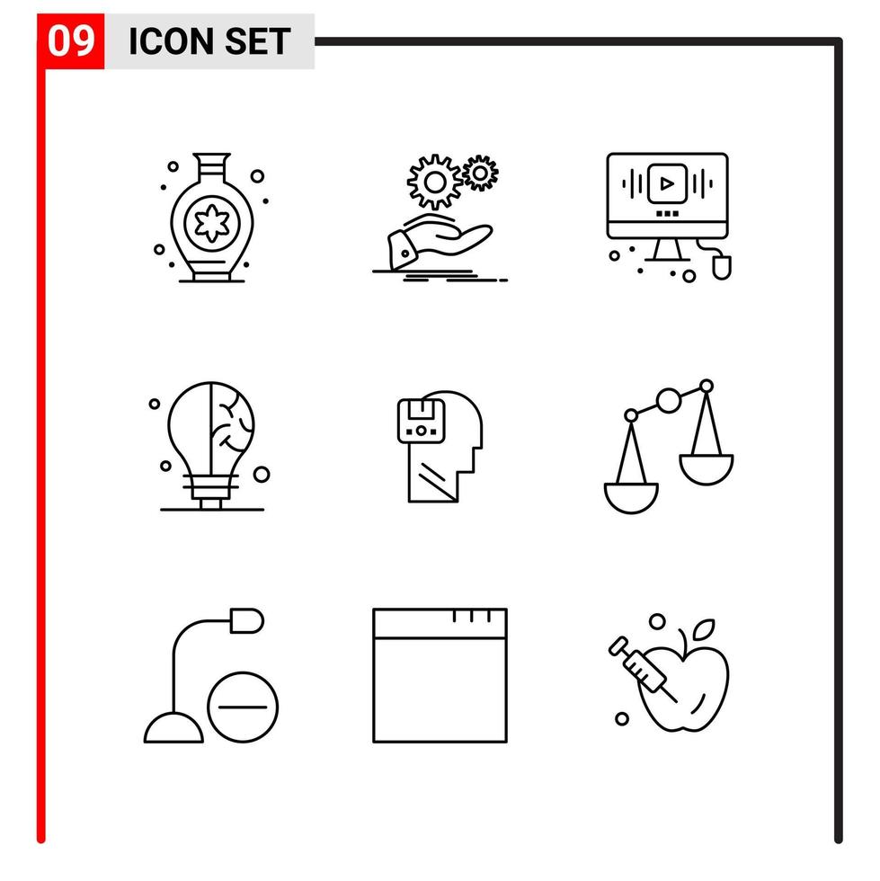 9 General Icons For Website Design Print And Mobile Apps 9 Outline Symbols Signs Isolated On