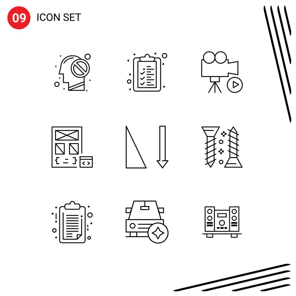 9 Thematic Vector Outlines And Editable Symbols Of Ascending Development Film Develop App